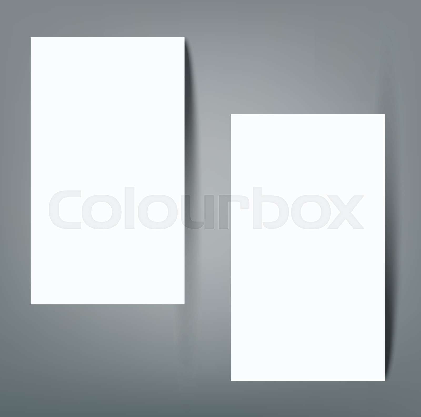 Two business card with shadow mockup cover template | Stock vector ...