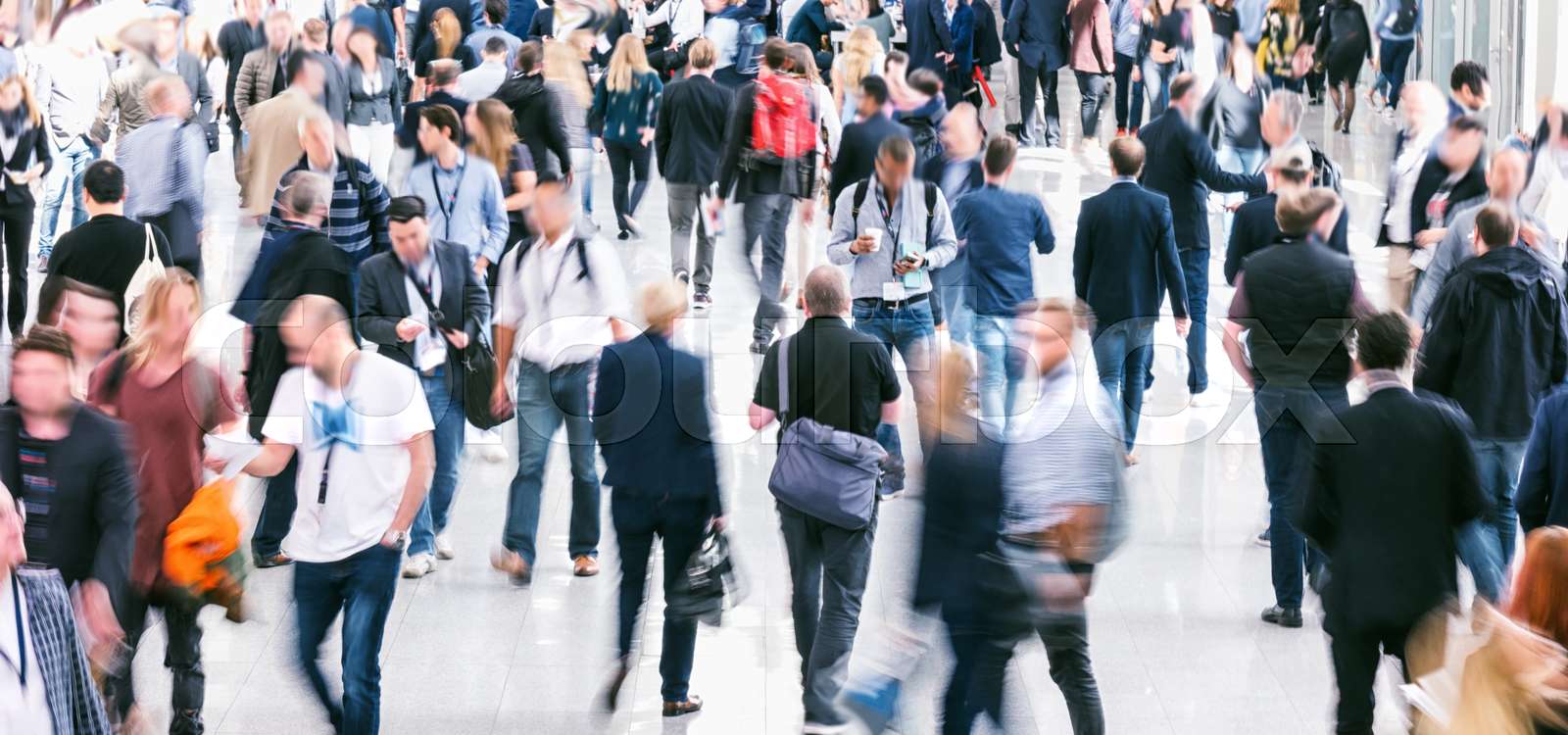 crowd of business people at a trade show | Stock image | Colourbox