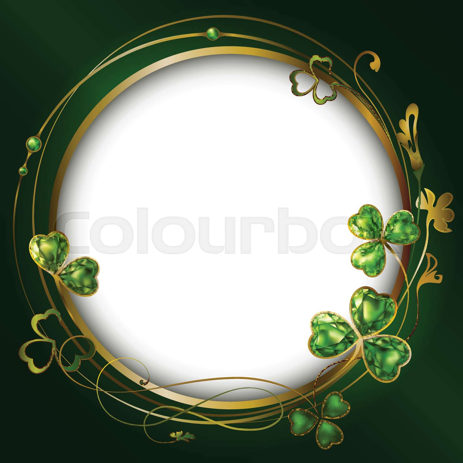 Frame Clover Round | Stock vector | Colourbox