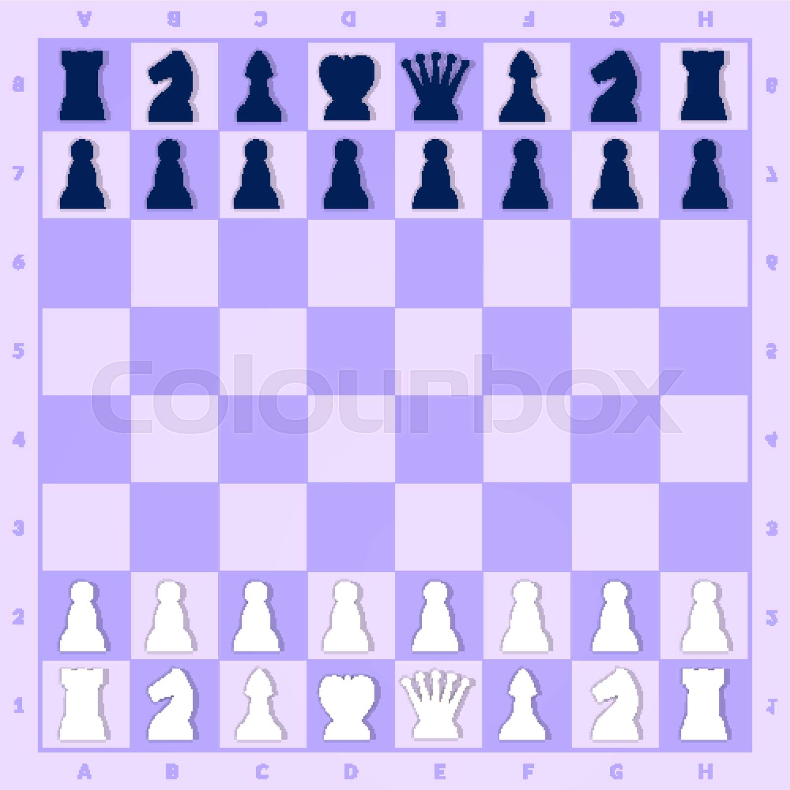 Chess game start setup | Stock vector | Colourbox