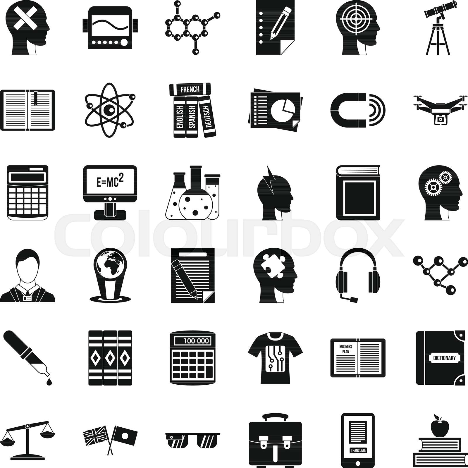 icon, erziehen, fachwissen | Stock-Vektor | Colourbox