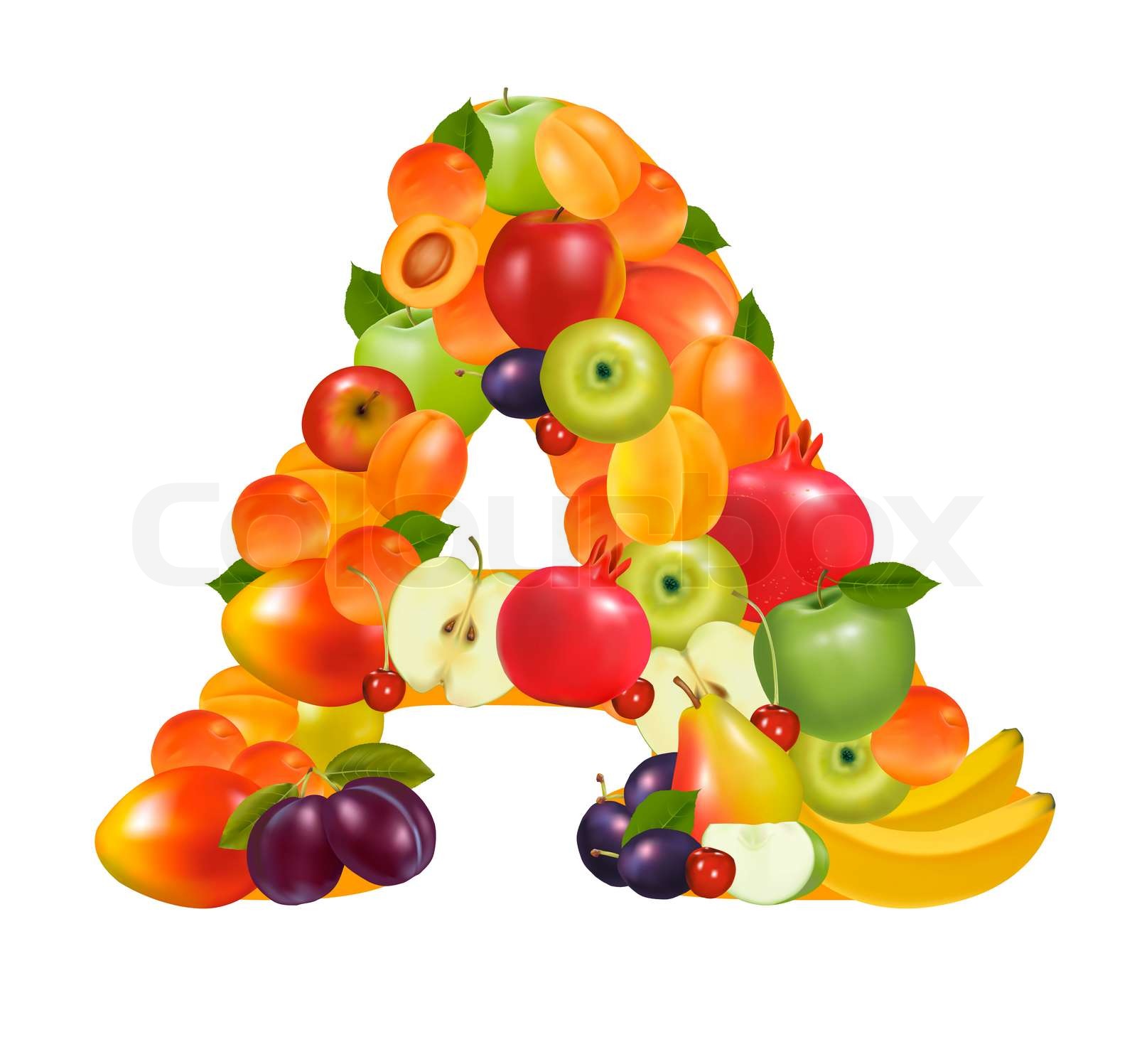 Letter A aus Früchten | Stock Bild | Colourbox