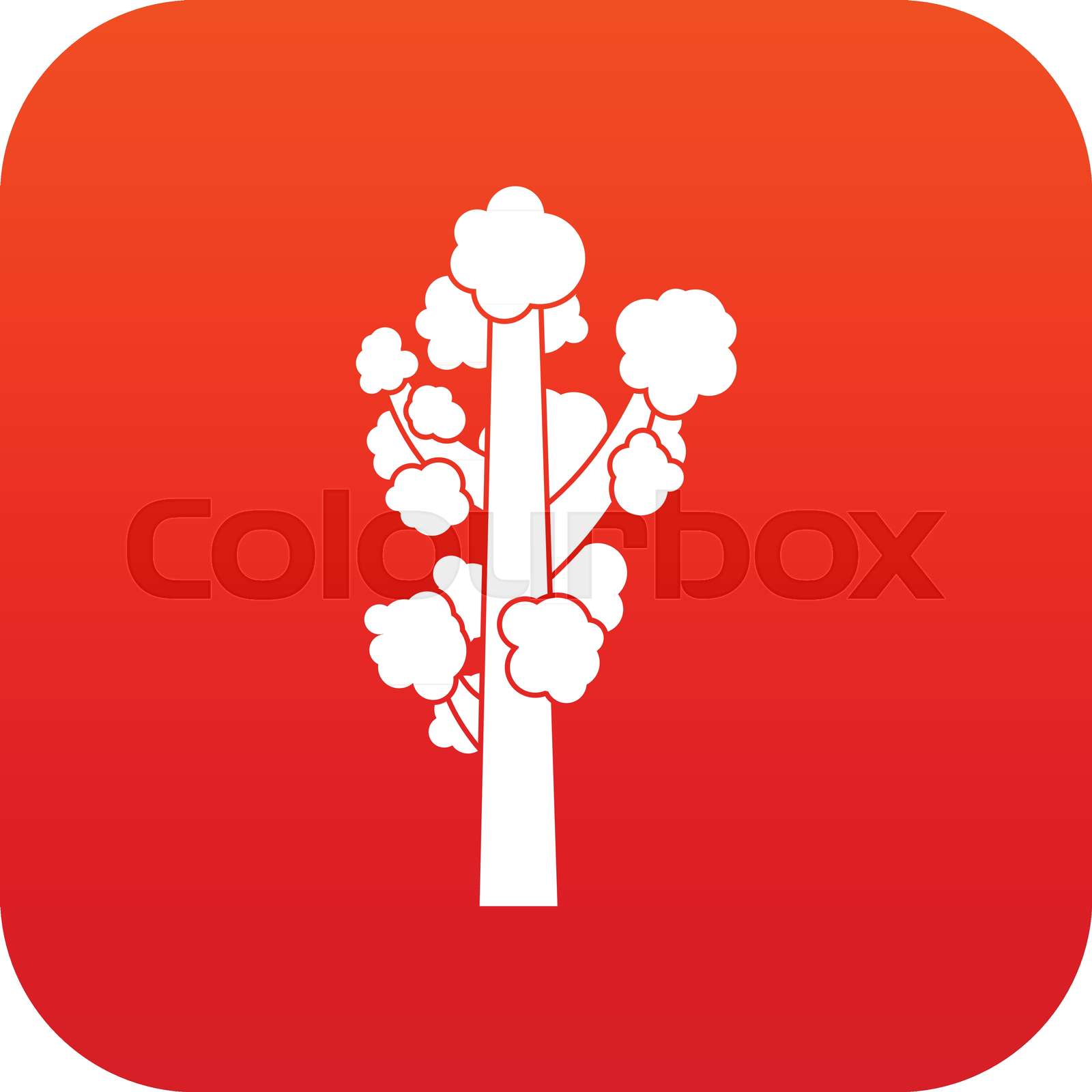 Tree icon digital red | Stock vector | Colourbox