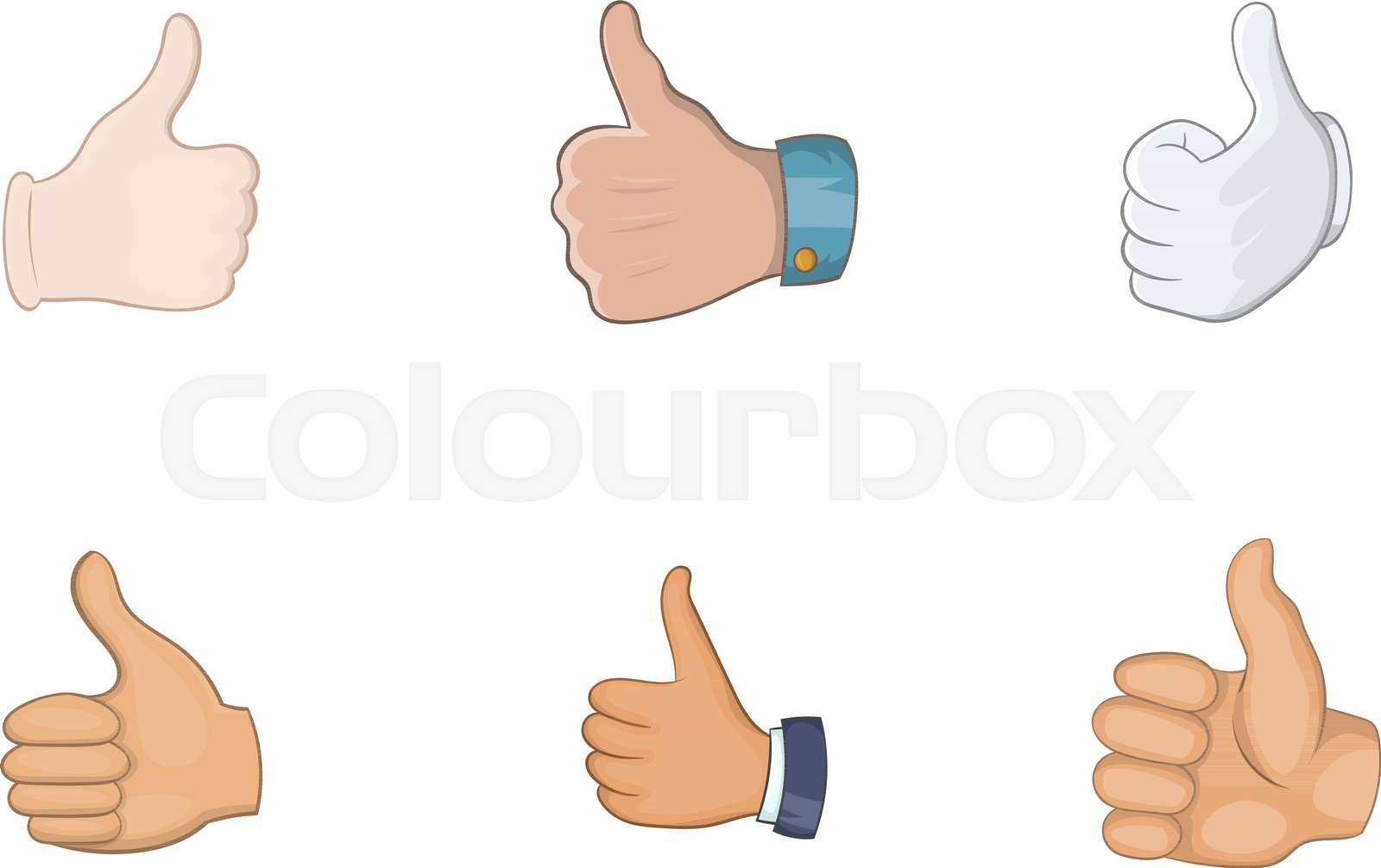 daumen, auf, icon | Stock-Vektor | Colourbox