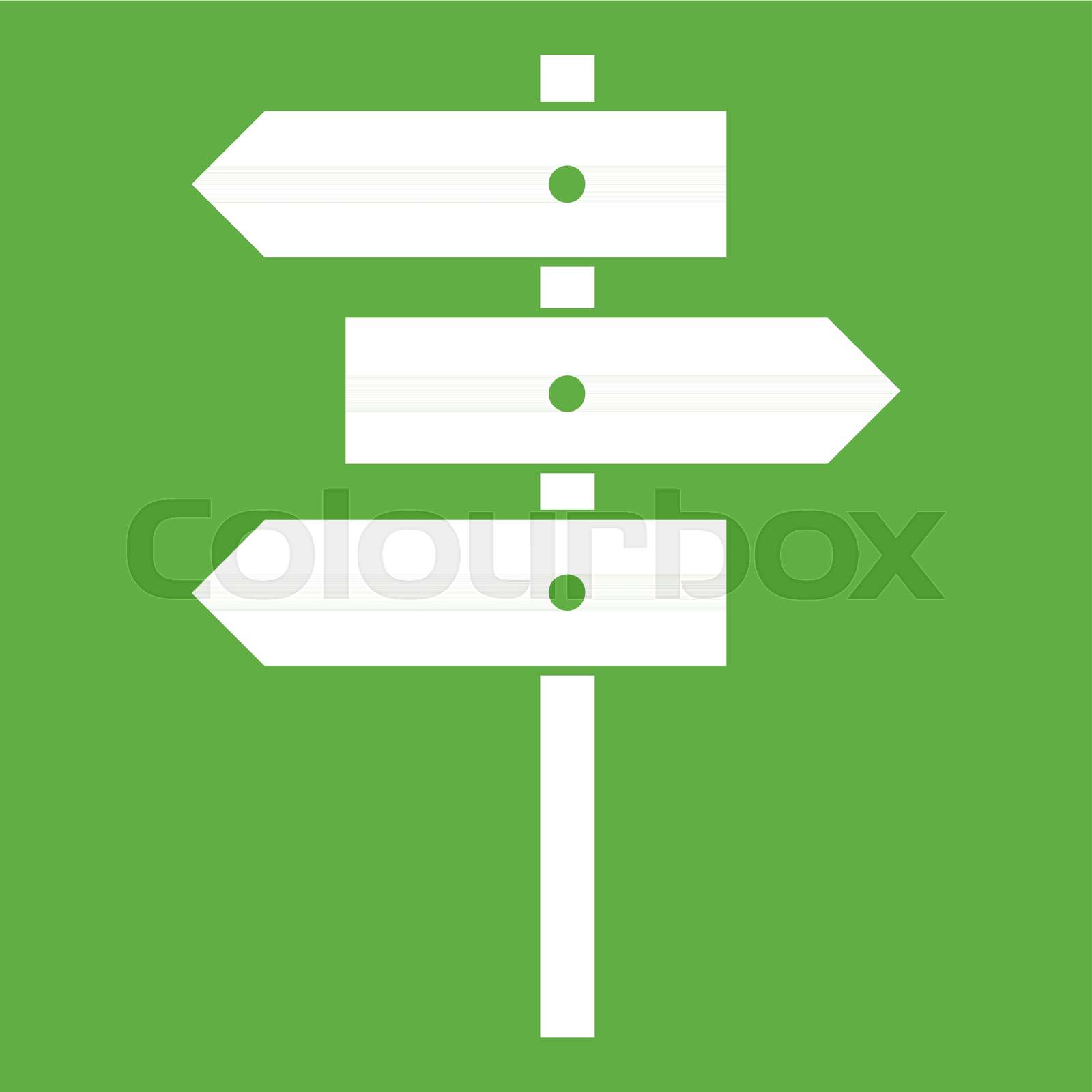 Direction signs icon green | Stock vector | Colourbox