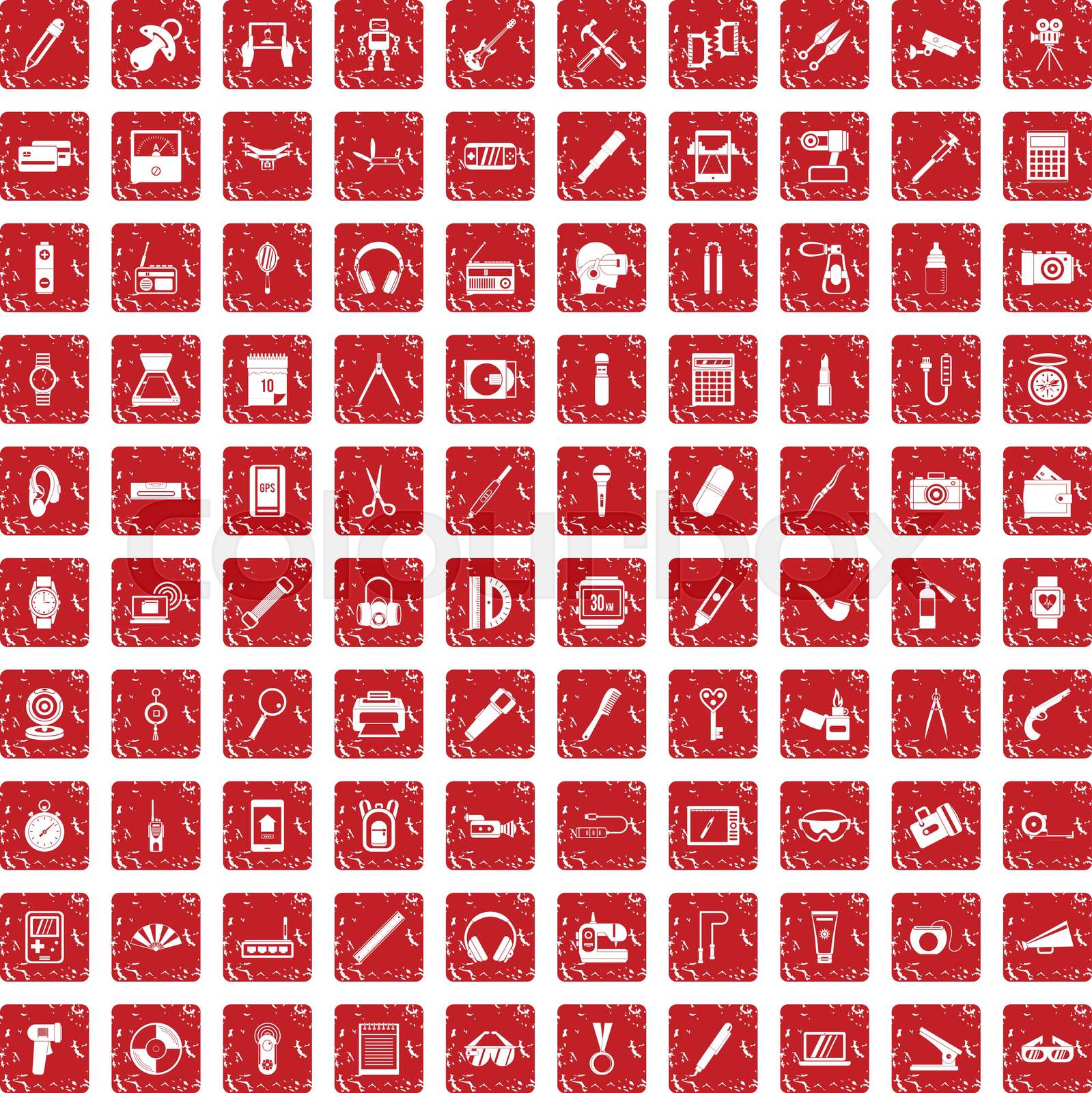 rot, icons, tools | Stock-Vektor | Colourbox