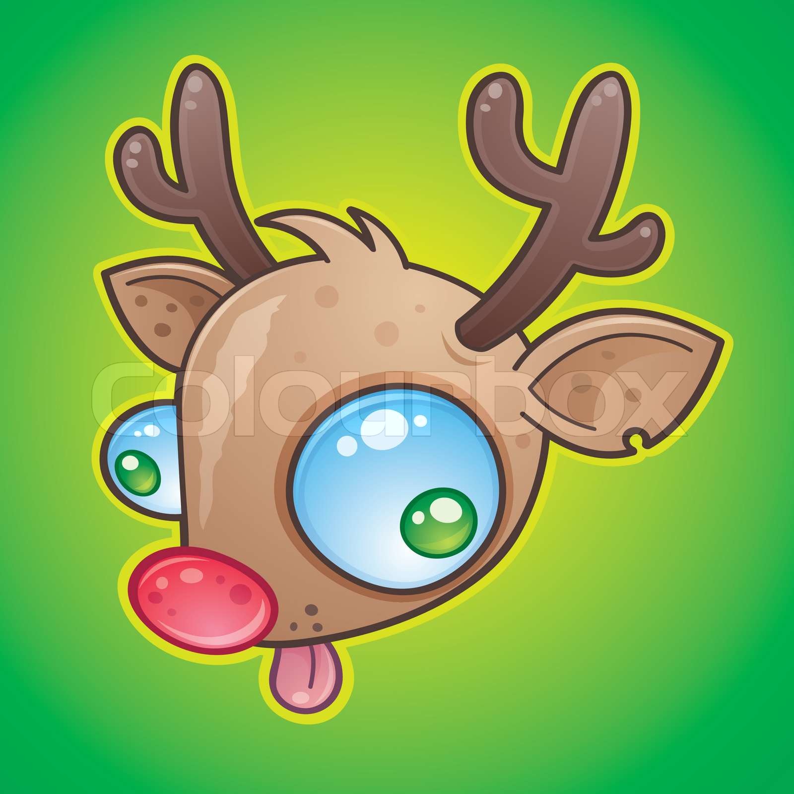 Rudolph The Red Nosed Reindeer | Stock vector | Colourbox