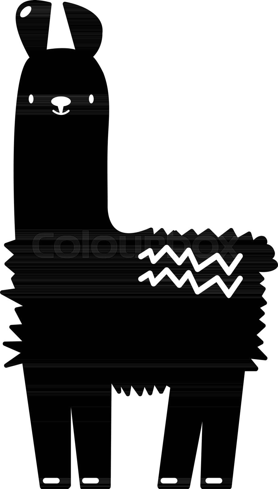 Llama icon, simple black style | Stock vector | Colourbox