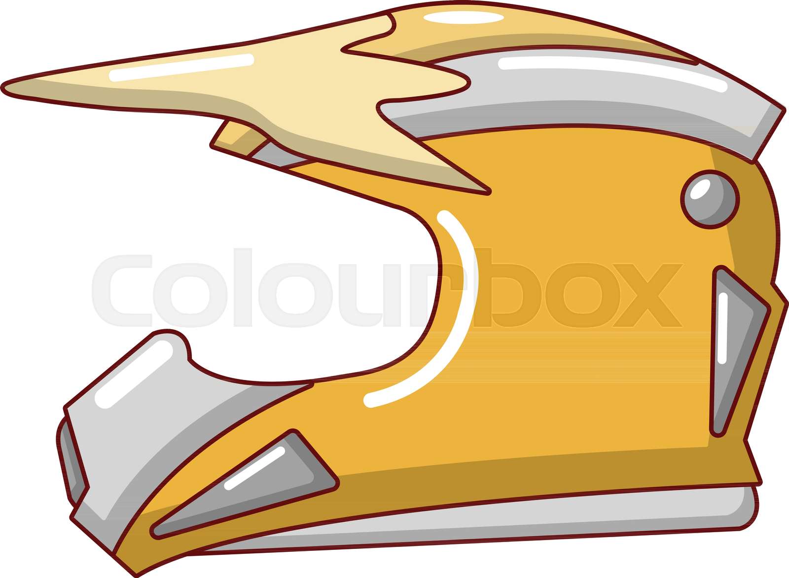 Cartoon Motorcycle Helmet