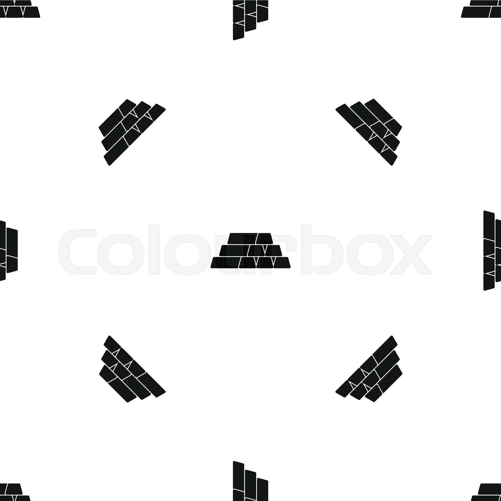 Gold bars pattern seamless black | Stock vector | Colourbox