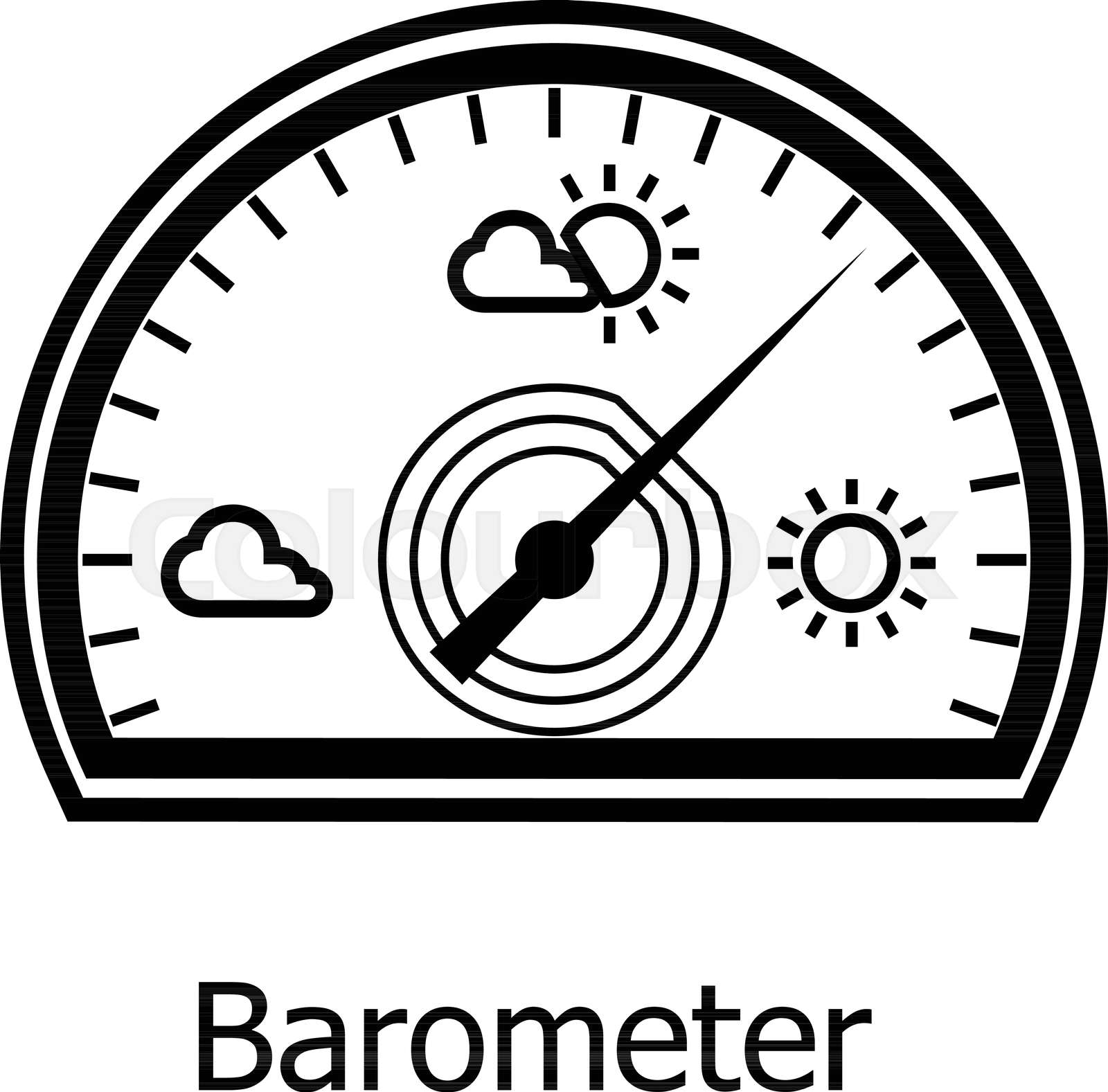 Barometer icon, simple style | Stock vector | Colourbox