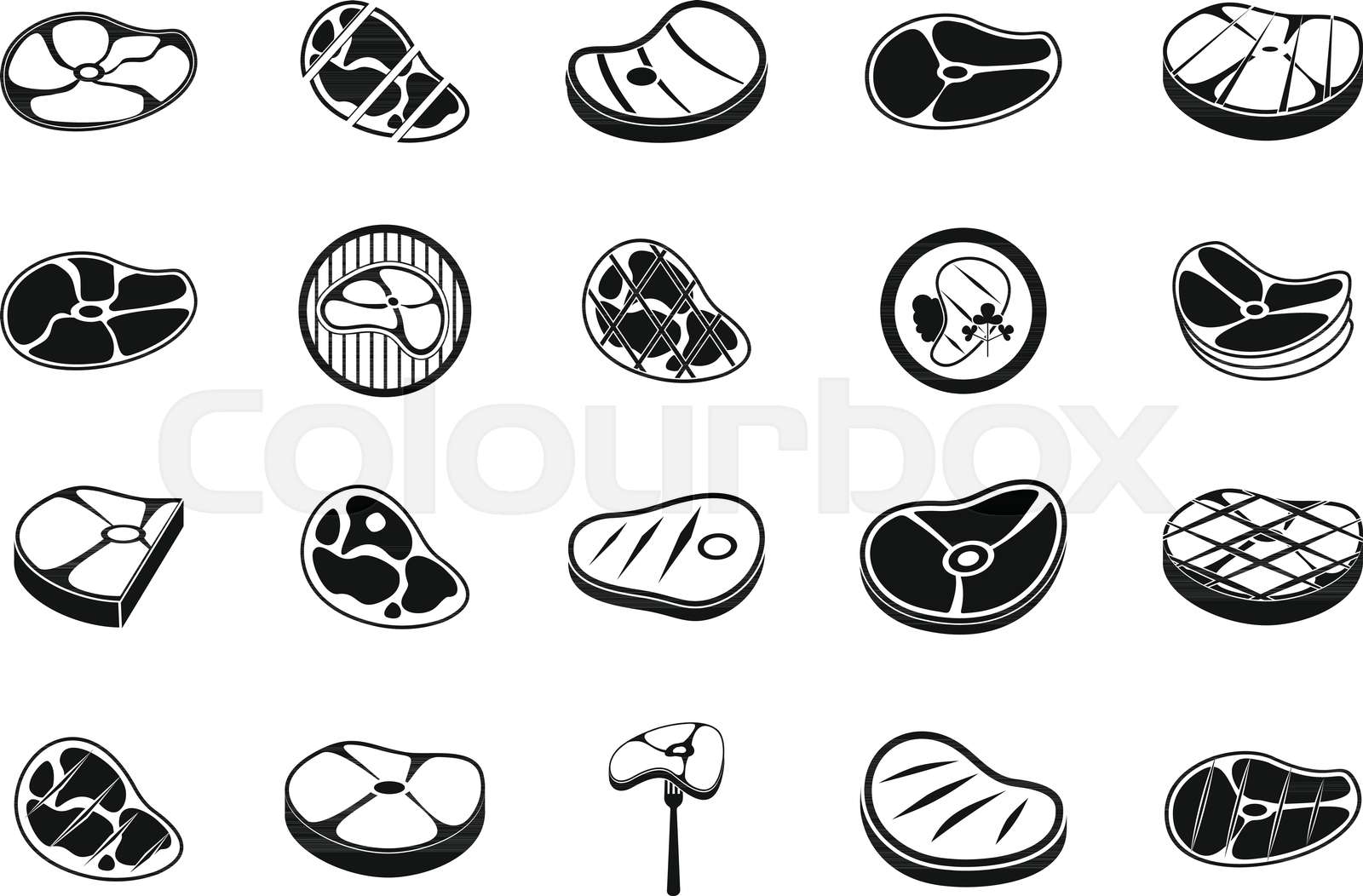 rind, icon, set | Stock-Vektor | Colourbox