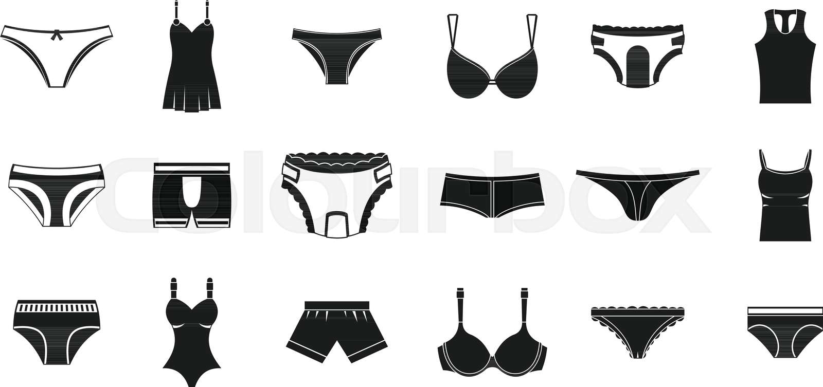 slip, dessous, icon | Stock-Vektor | Colourbox