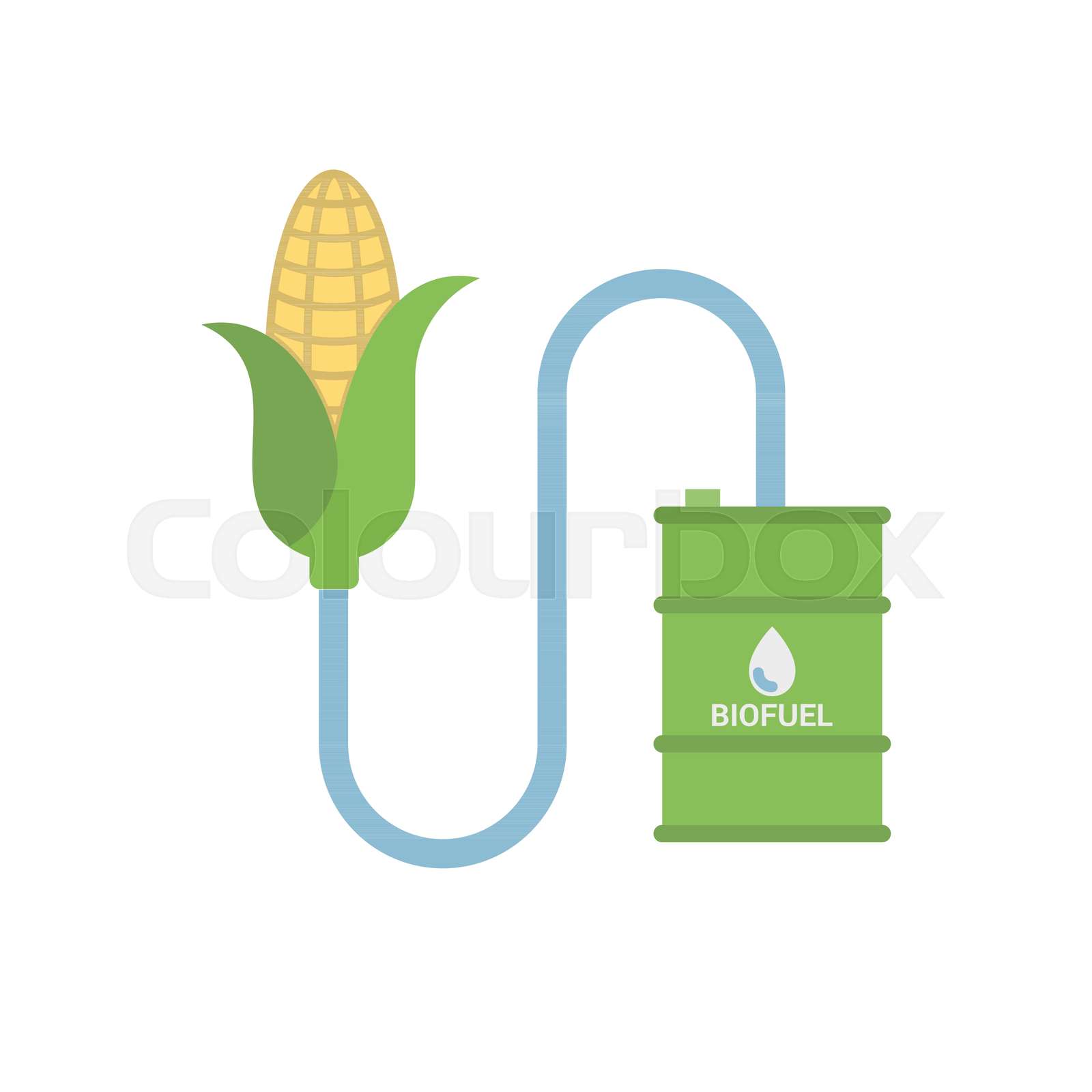 Biofuel - Biomass Ethanol, Made from Corn. | Stock vector | Colourbox