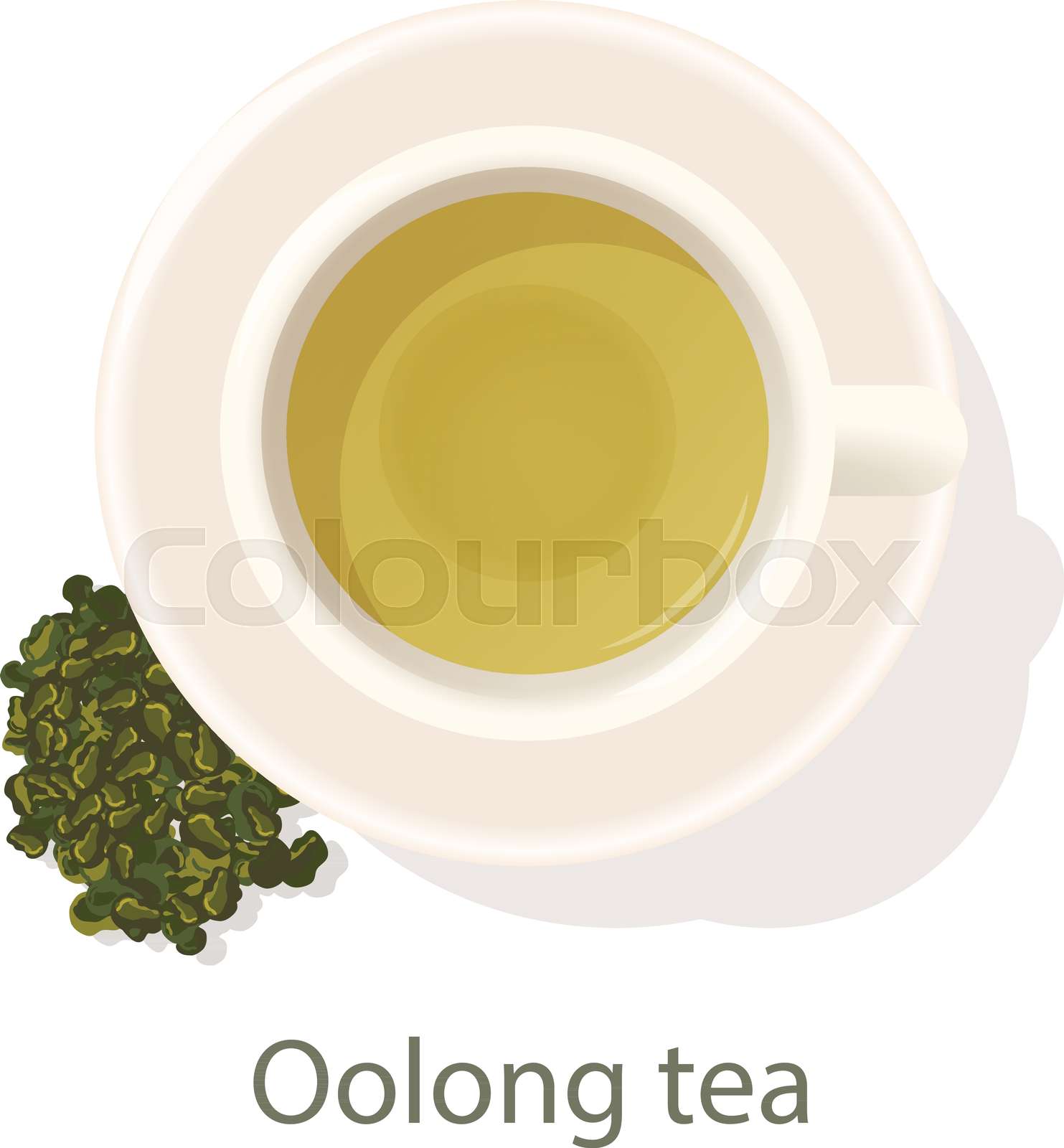 Oolong tea icon, cartoon style | Stock vector | Colourbox