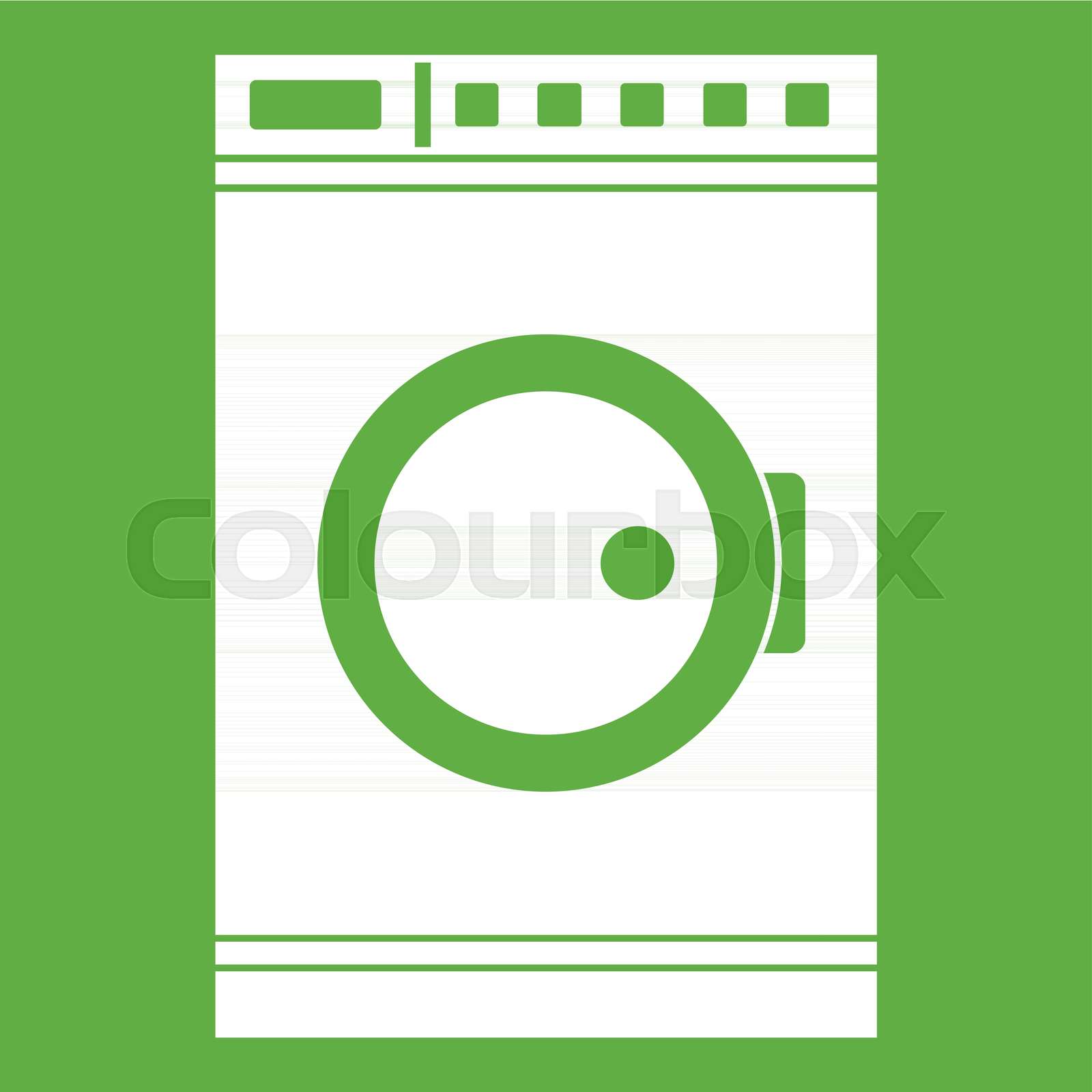 Washing machine icon green | Stock vector | Colourbox