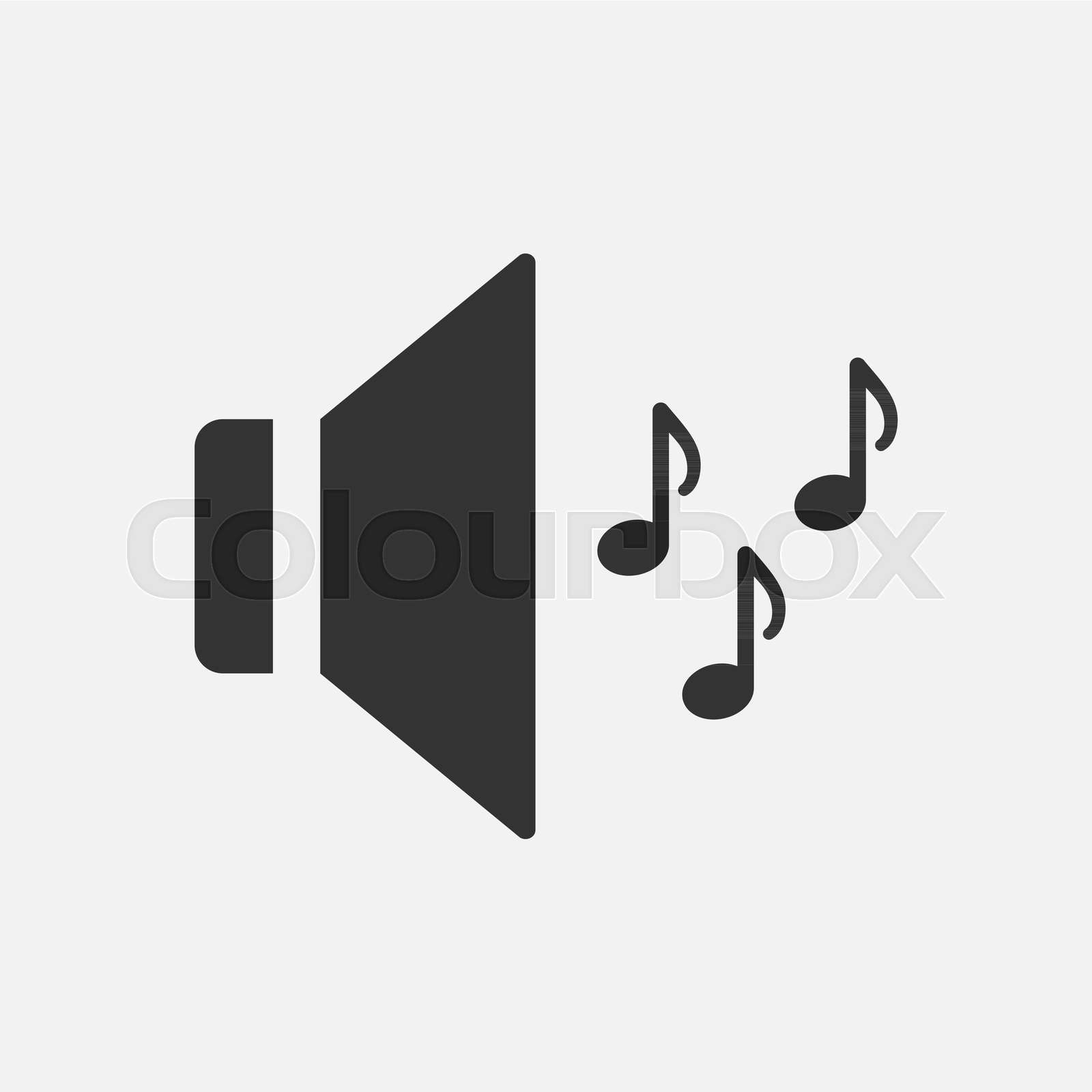 Music play sign silhouette. | Stock vector | Colourbox