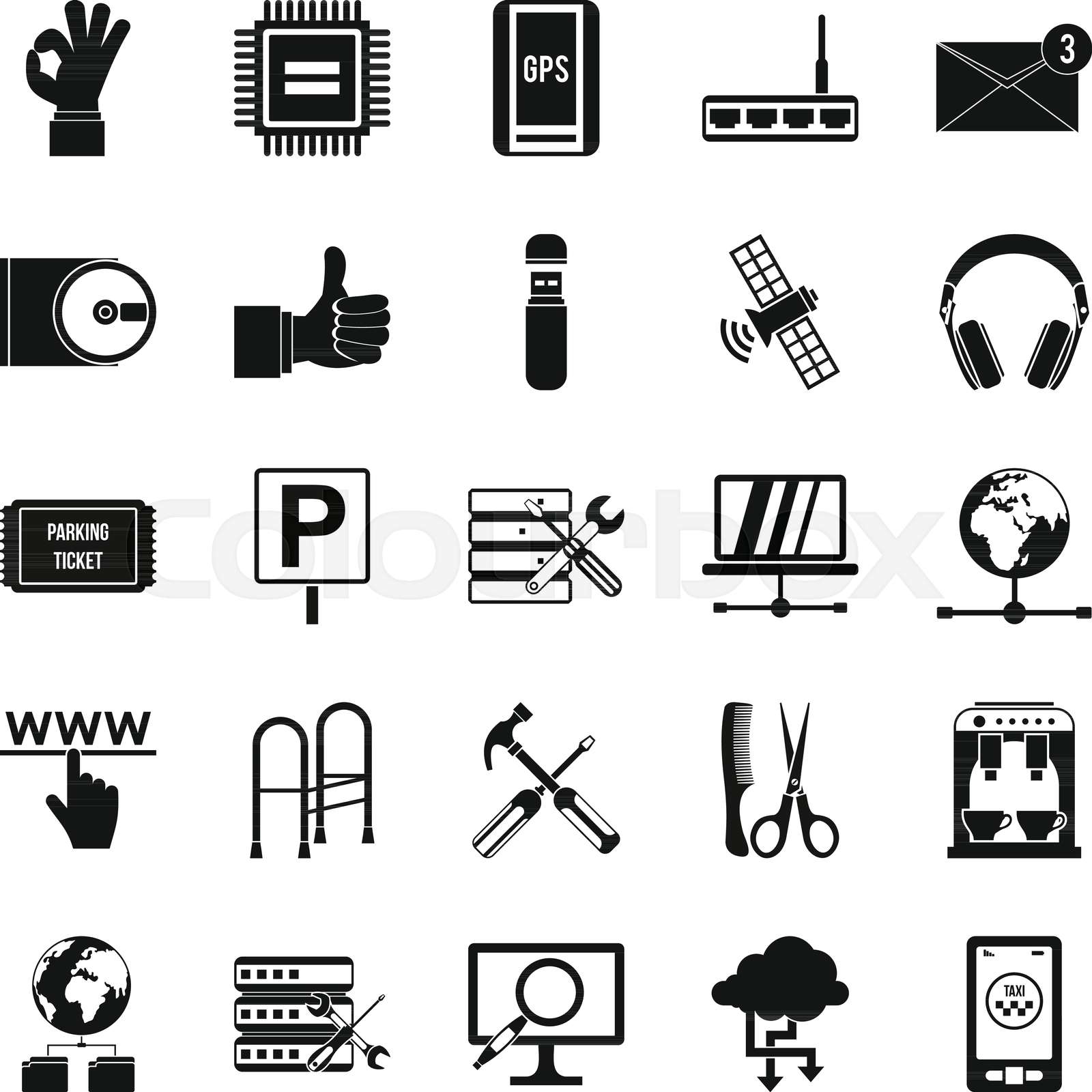 Sustenance icons set, simple style | Stock vector | Colourbox