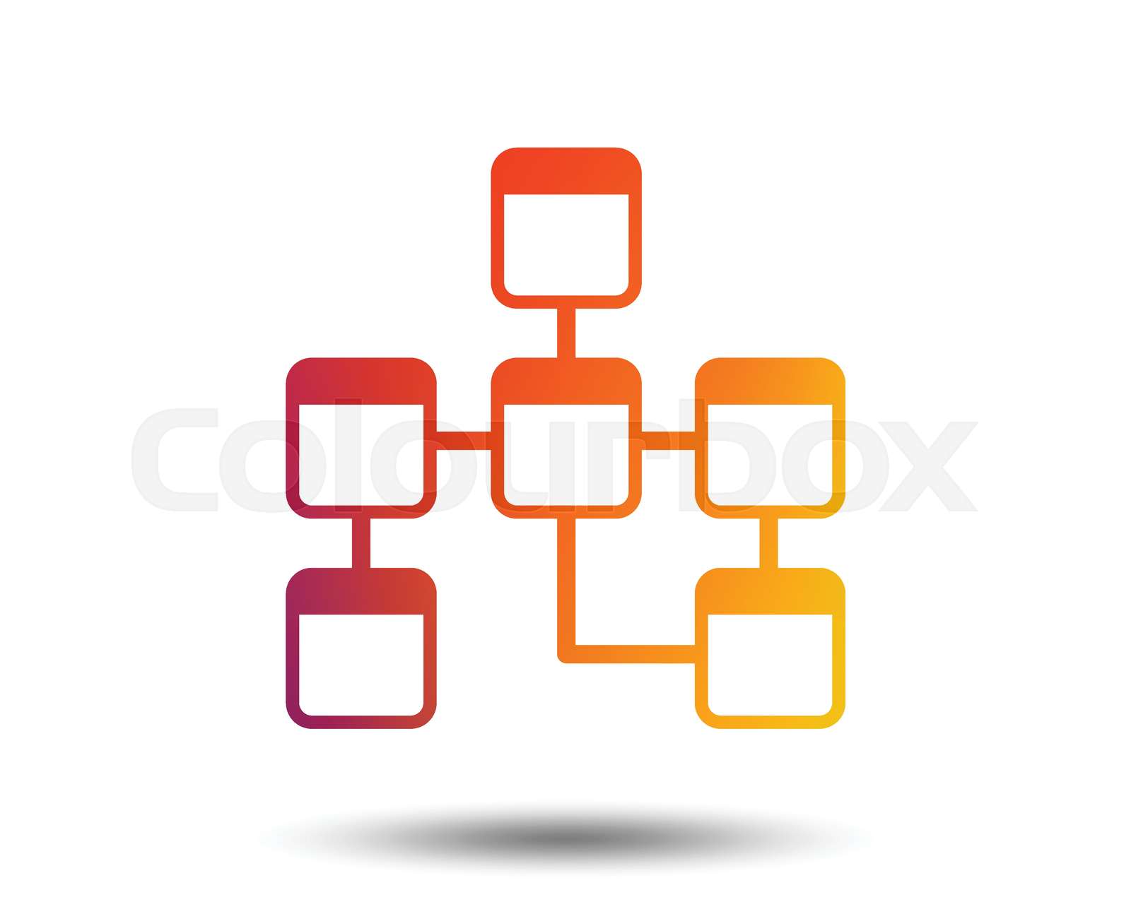 Database Sign Icon Relational Database Schema Stock Vector Colourbox