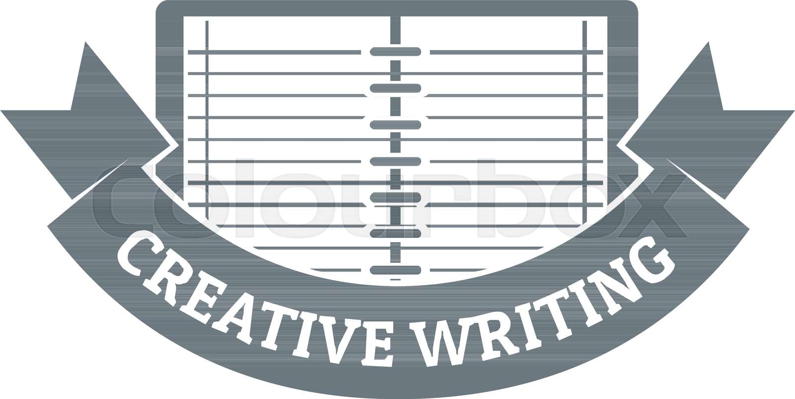 Creative writing logo, vintage style | Stock vector | Colourbox