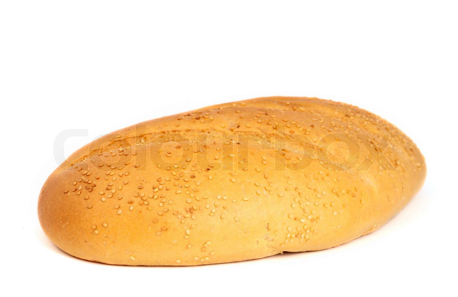 hvidt brød isoleret på hvid baggrund | Stock foto | Colourbox