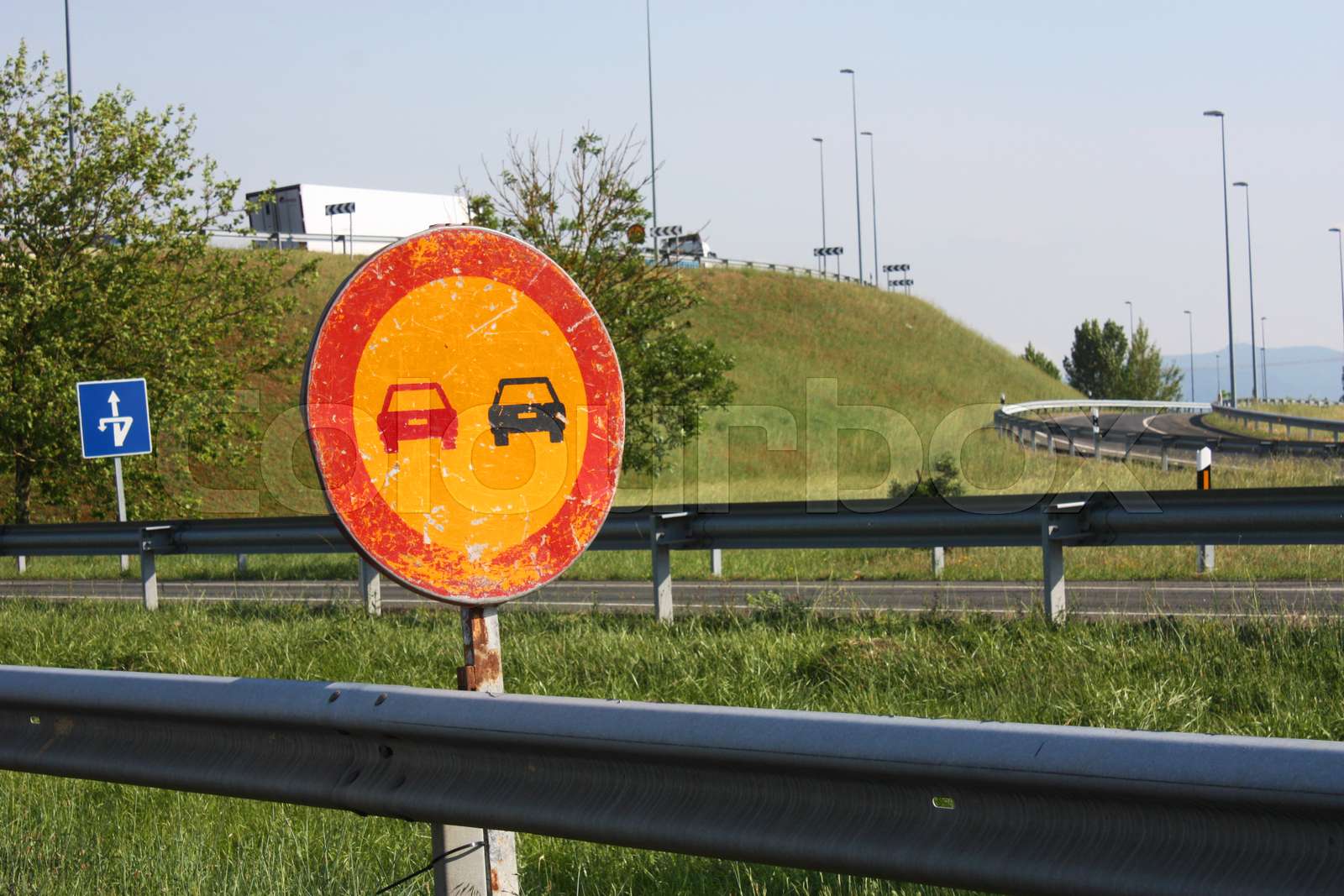 no overtaking signal | Stock image | Colourbox