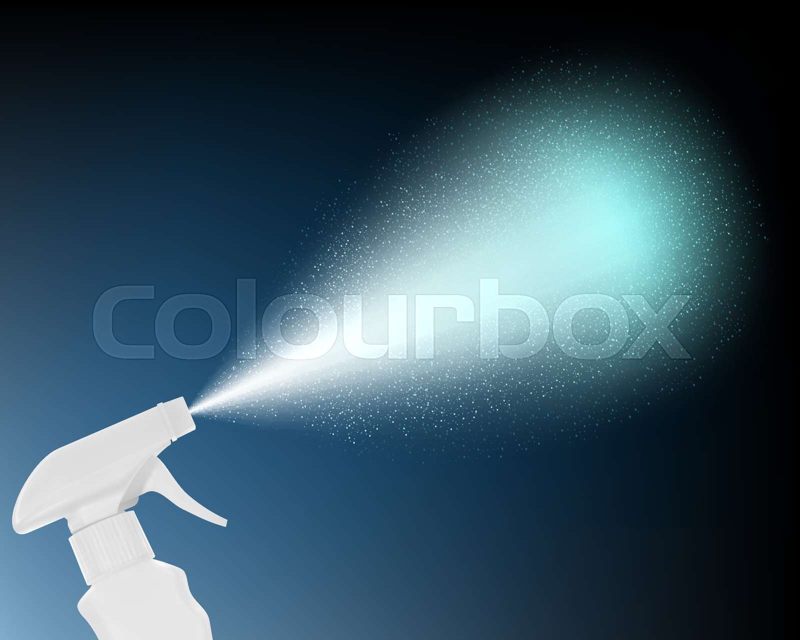 The mist of a spray bottle spraying water into the air | Stock vector ...
