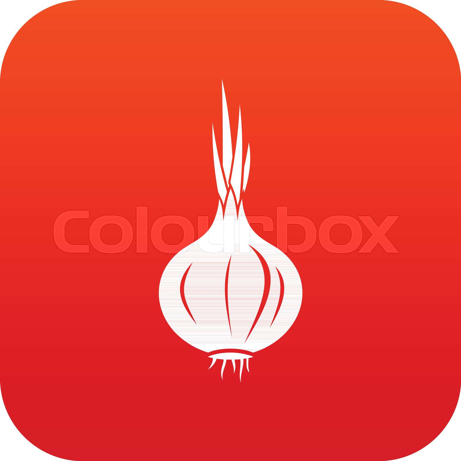 Onion icon digital red | Stock vector | Colourbox