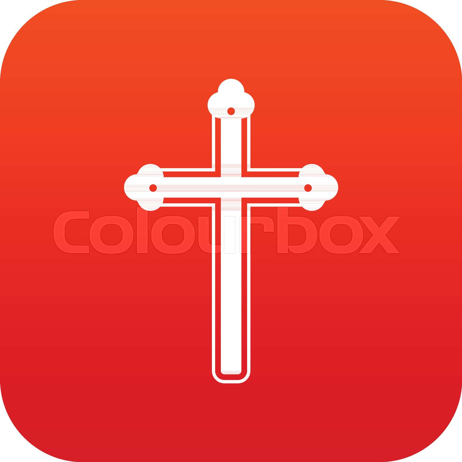 Holy cross icon digital red | Stock vector | Colourbox
