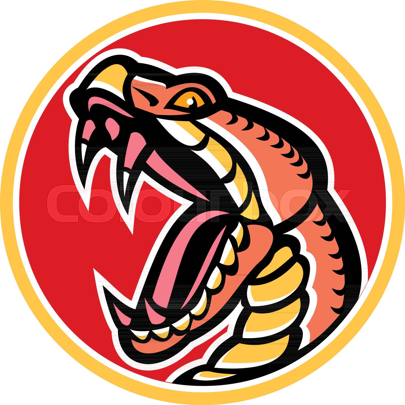 Copperhead Snake Mascot | Stock vector | Colourbox