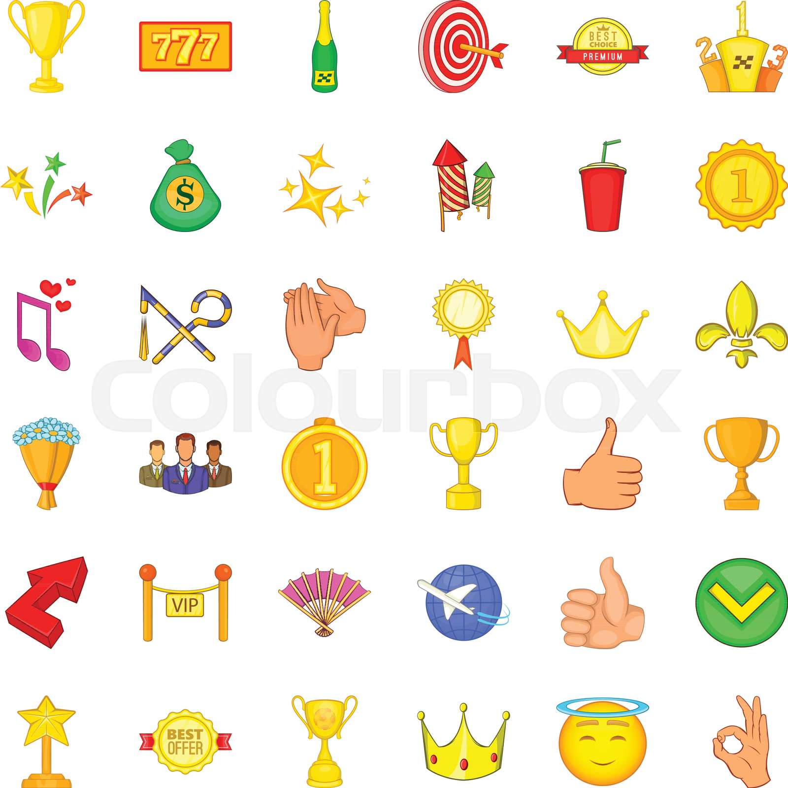 erfolg, icon, cartoon | Stock-Vektor | Colourbox