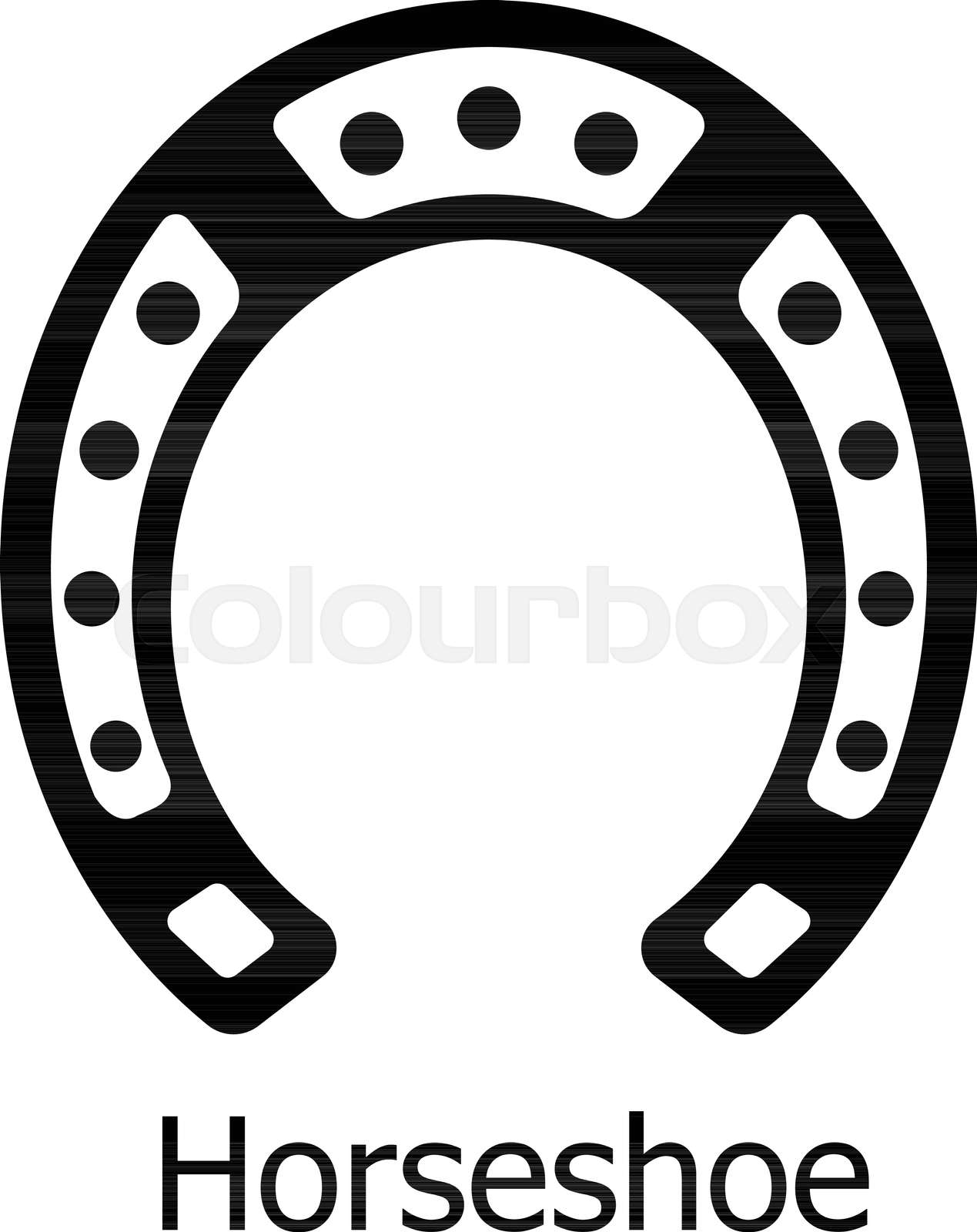 Horseshoe Black And White