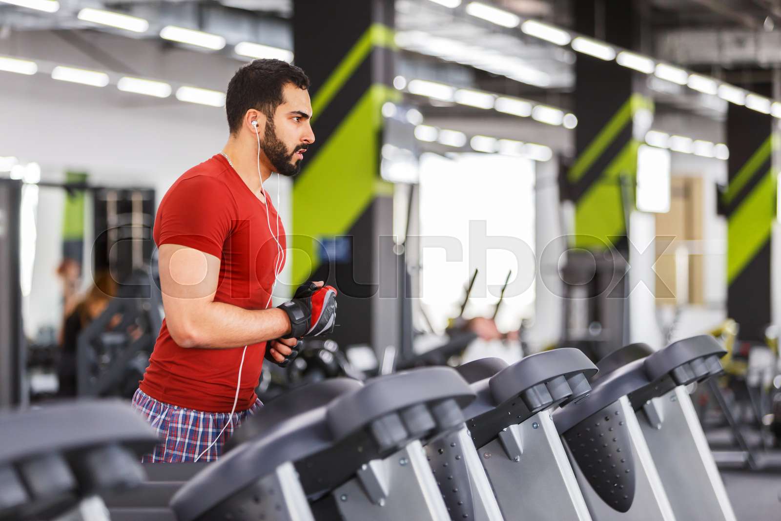 Man Running in the Gym | Stock image | Colourbox