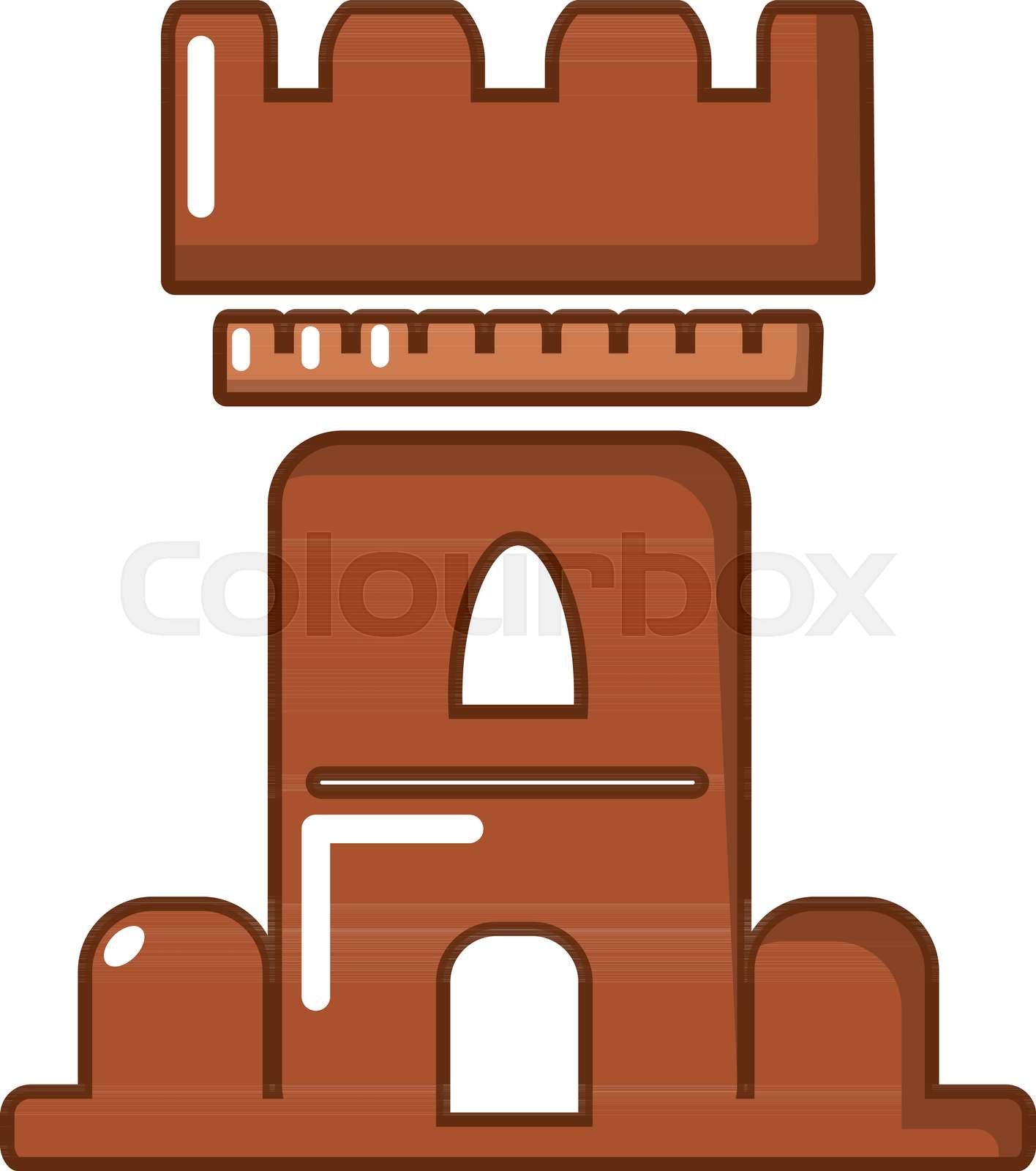 mittelalterlich, burg, icon | Stock-Vektor | Colourbox