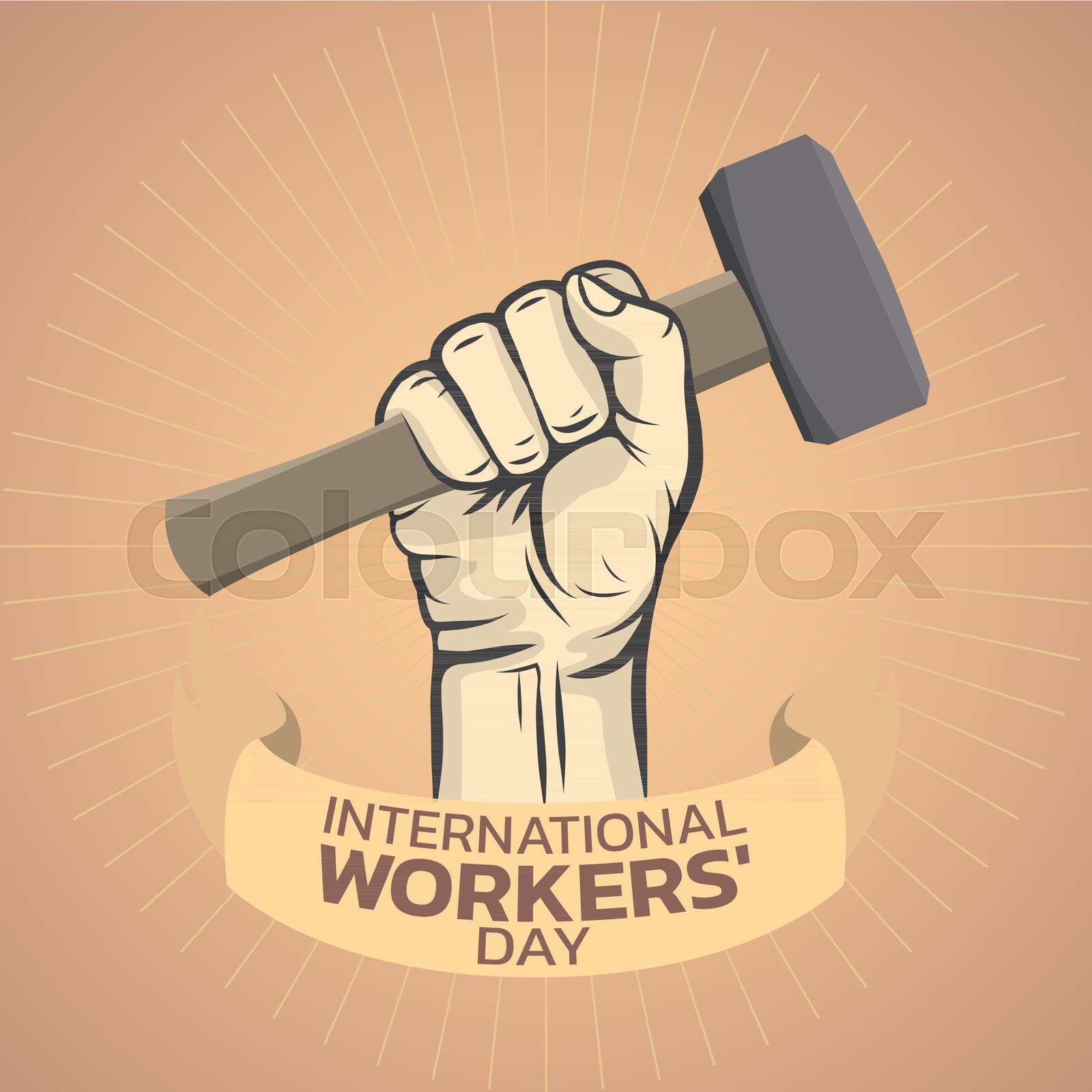 International Workers Day logo icon design, vector illustration | Stock ...