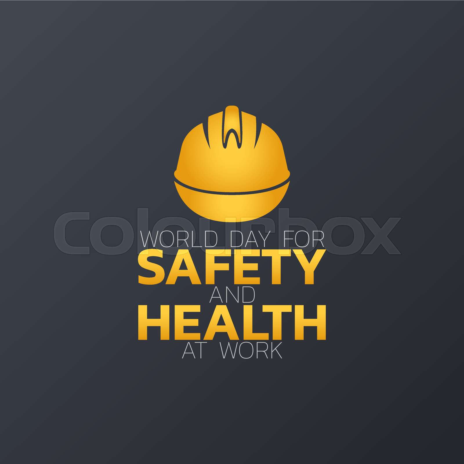 World Day for Safety and Health at Work logo icon design, vector ...