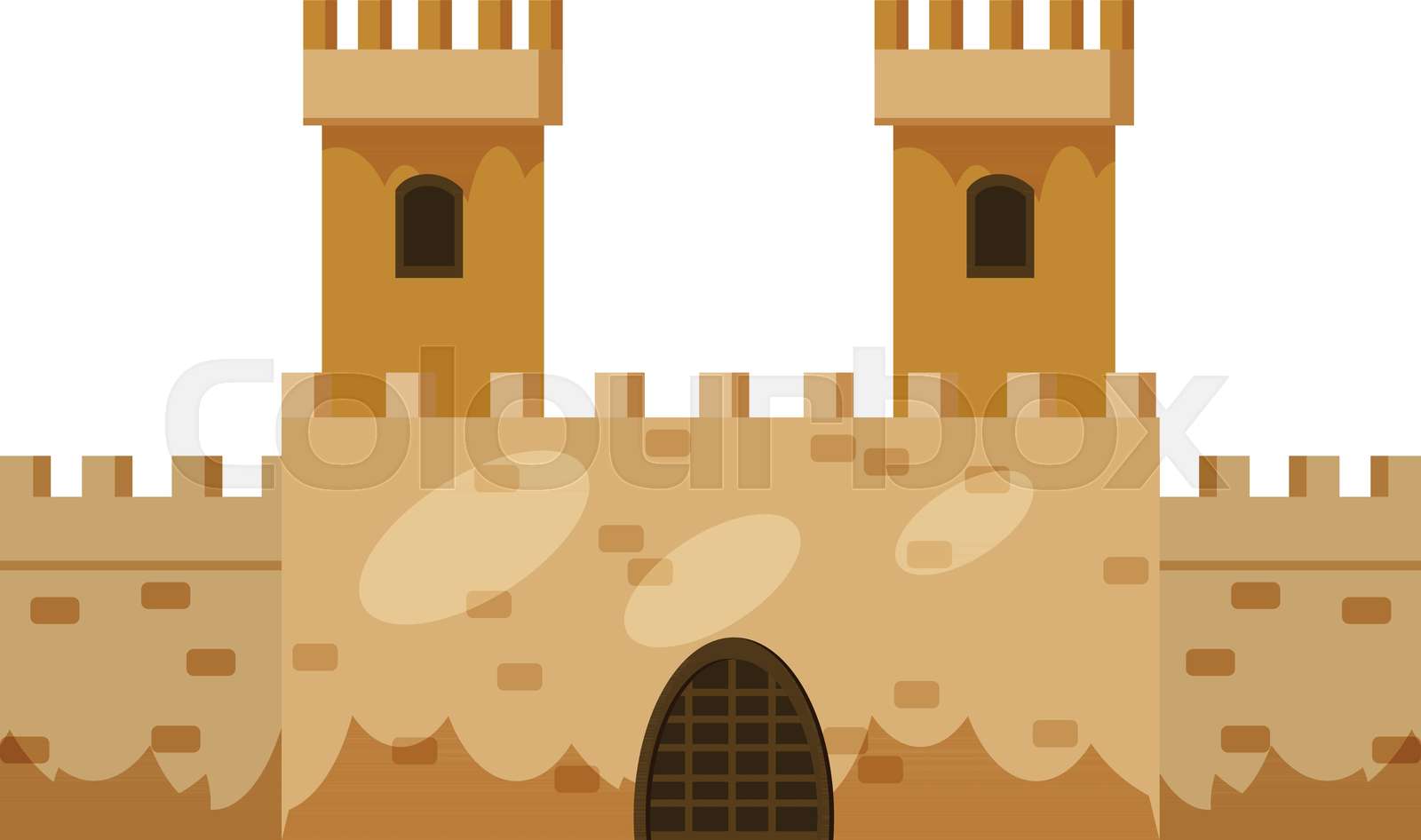 burg, icon, cartoon | Stock-Vektor | Colourbox