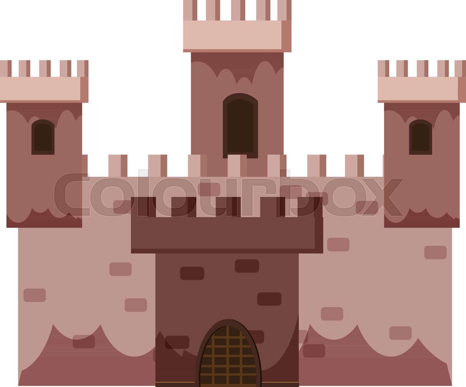 burg, icon, cartoon | Stock-Vektor | Colourbox