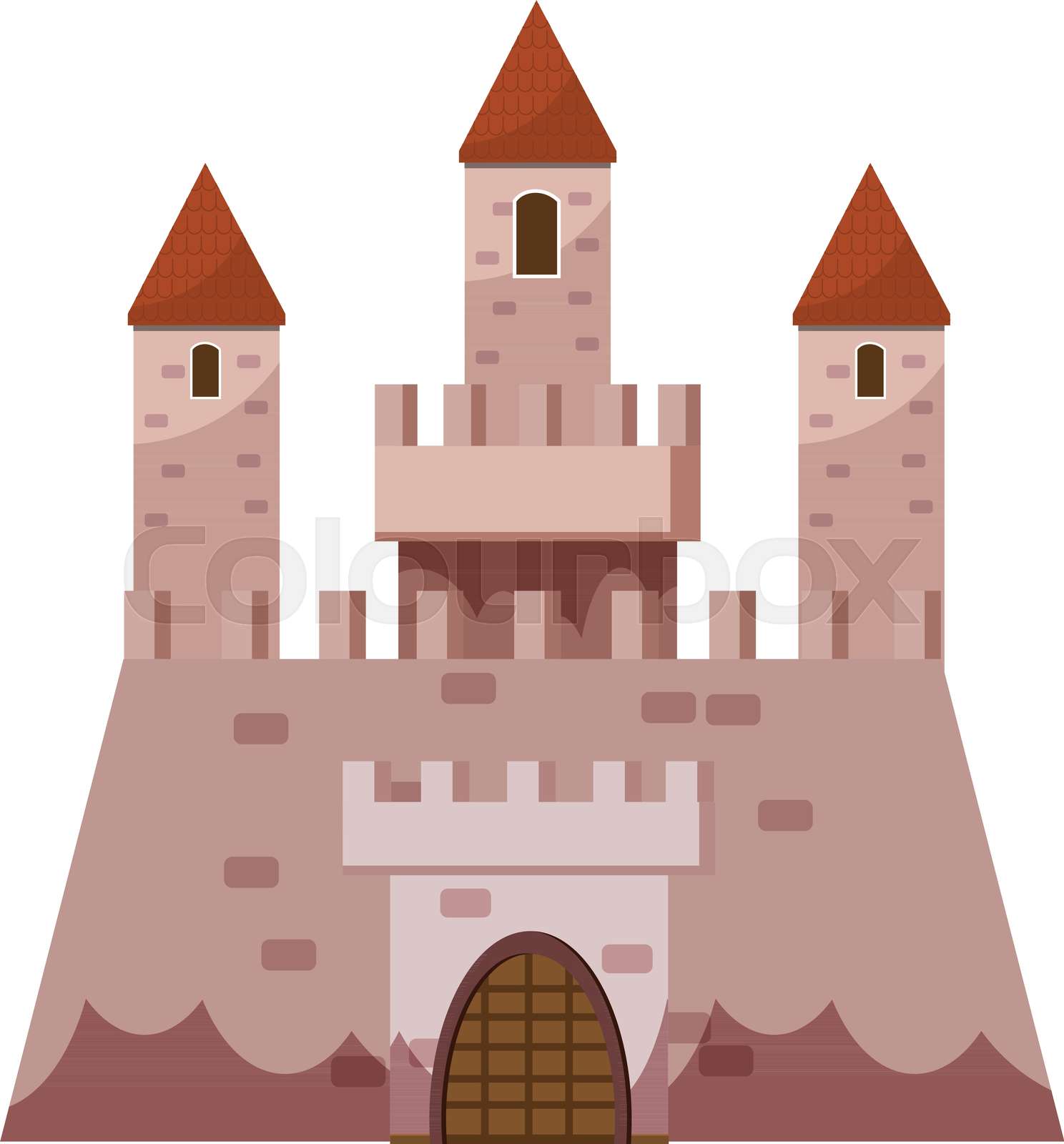 burg, icon, cartoon | Stock-Vektor | Colourbox