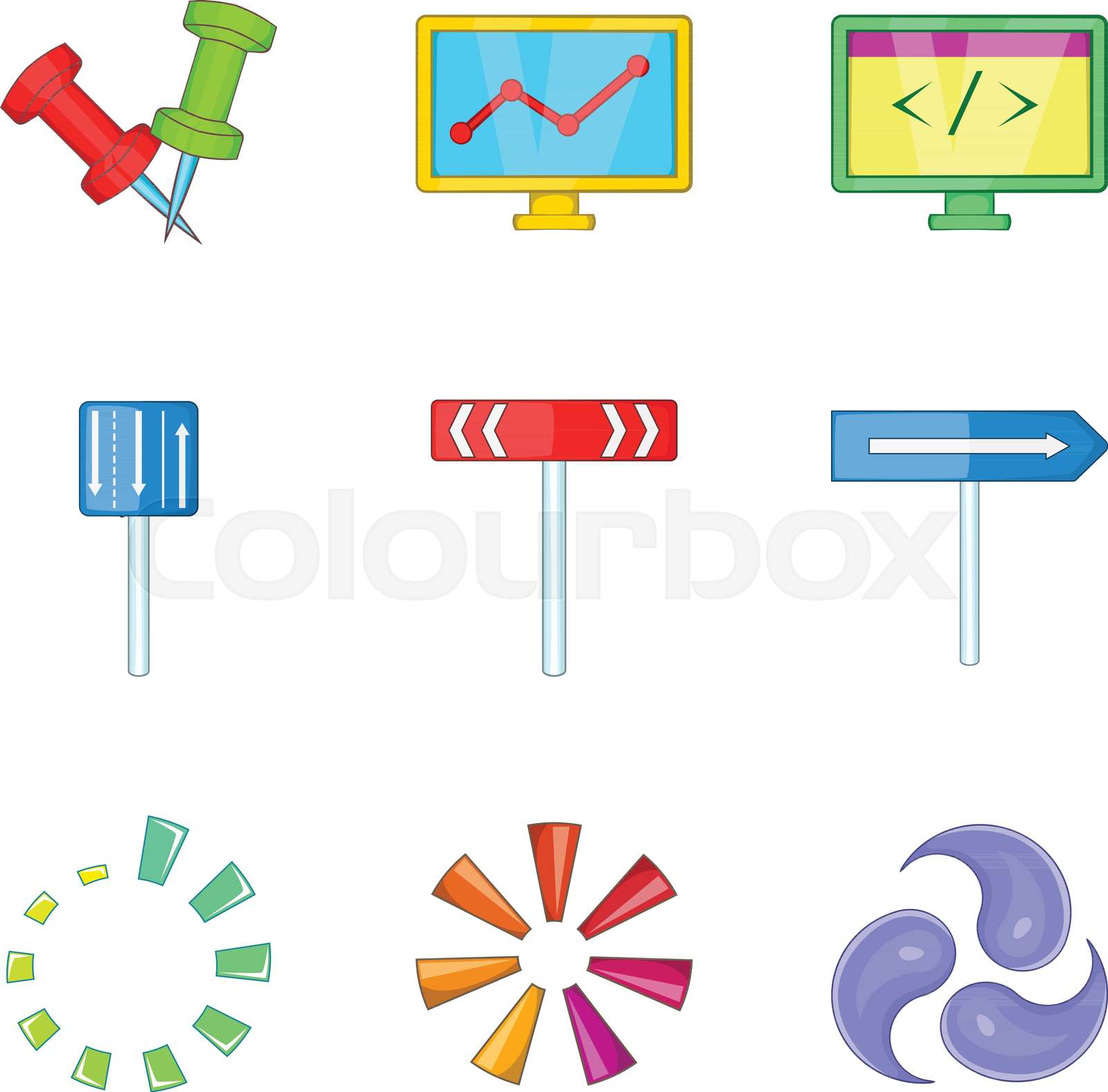 wende, pfeil, icons | Stock-Vektor | Colourbox