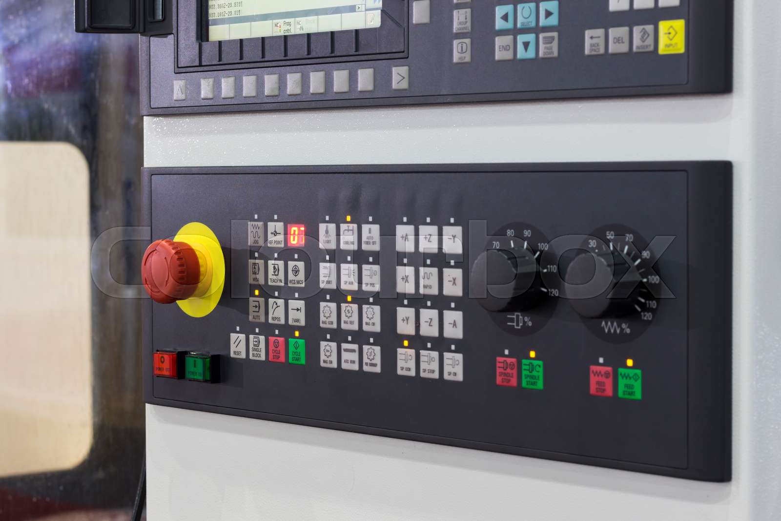 control panel of cnc machine | Stock image | Colourbox