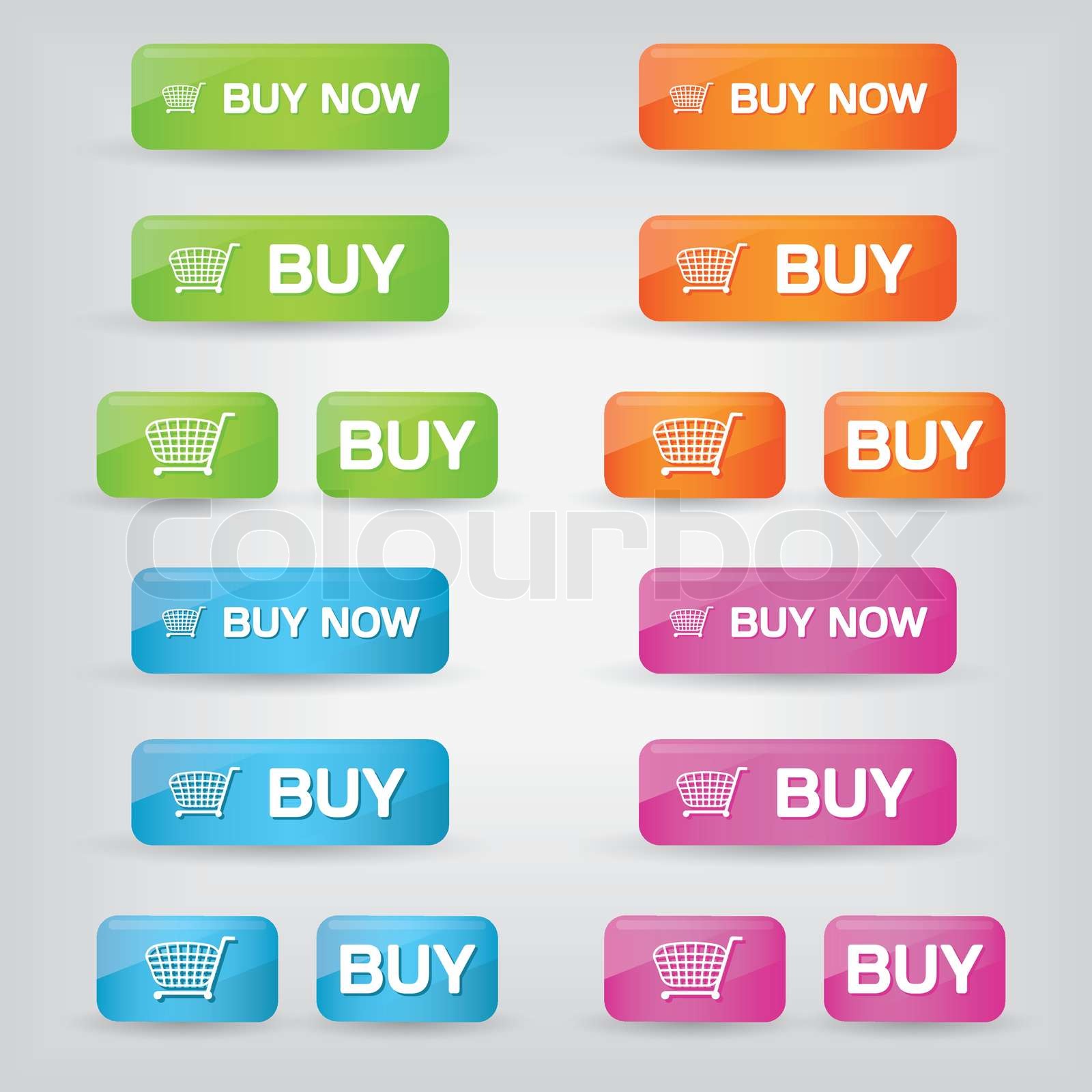 buy buttons in different colors | Stock vector | Colourbox