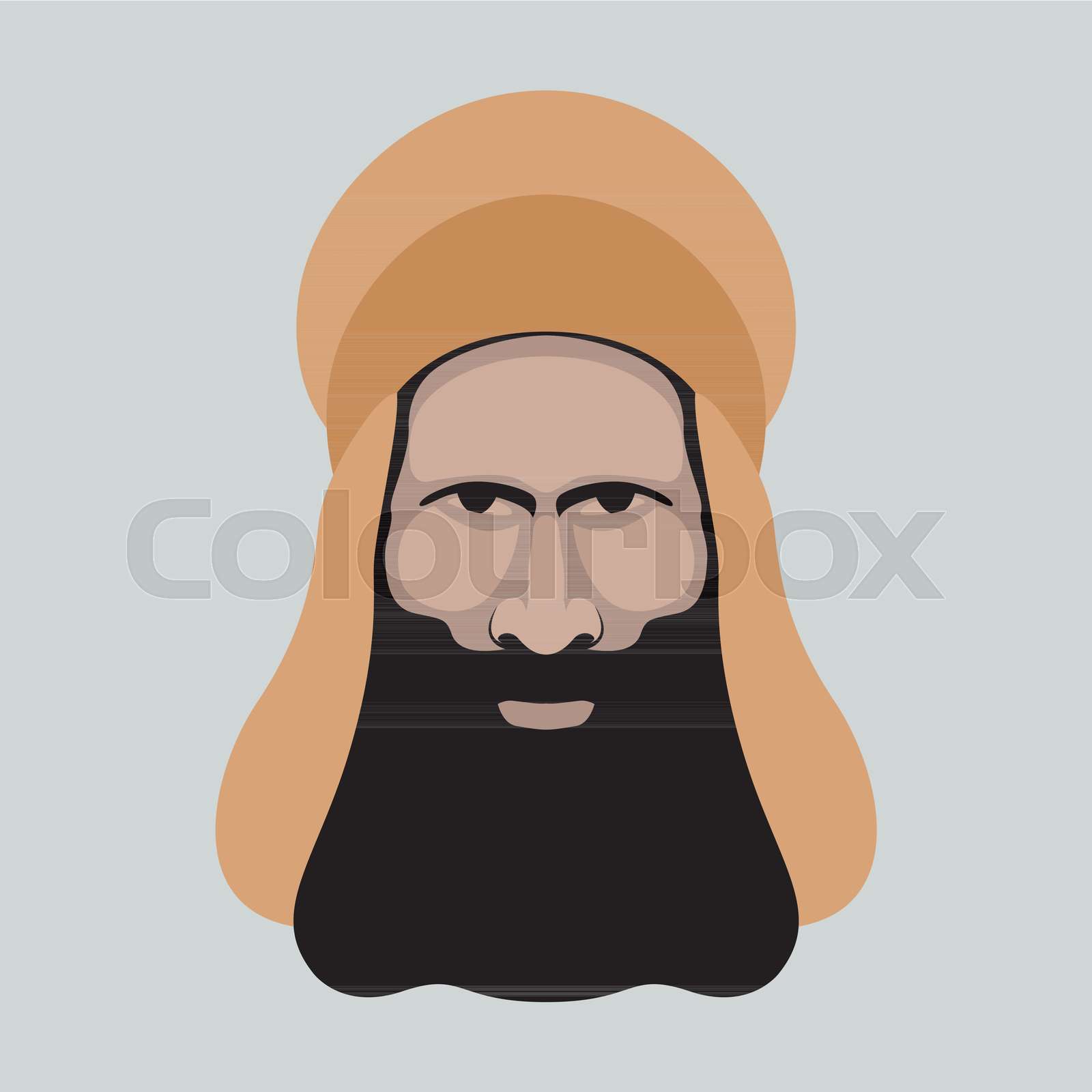 Muslim face head | Stock vector | Colourbox
