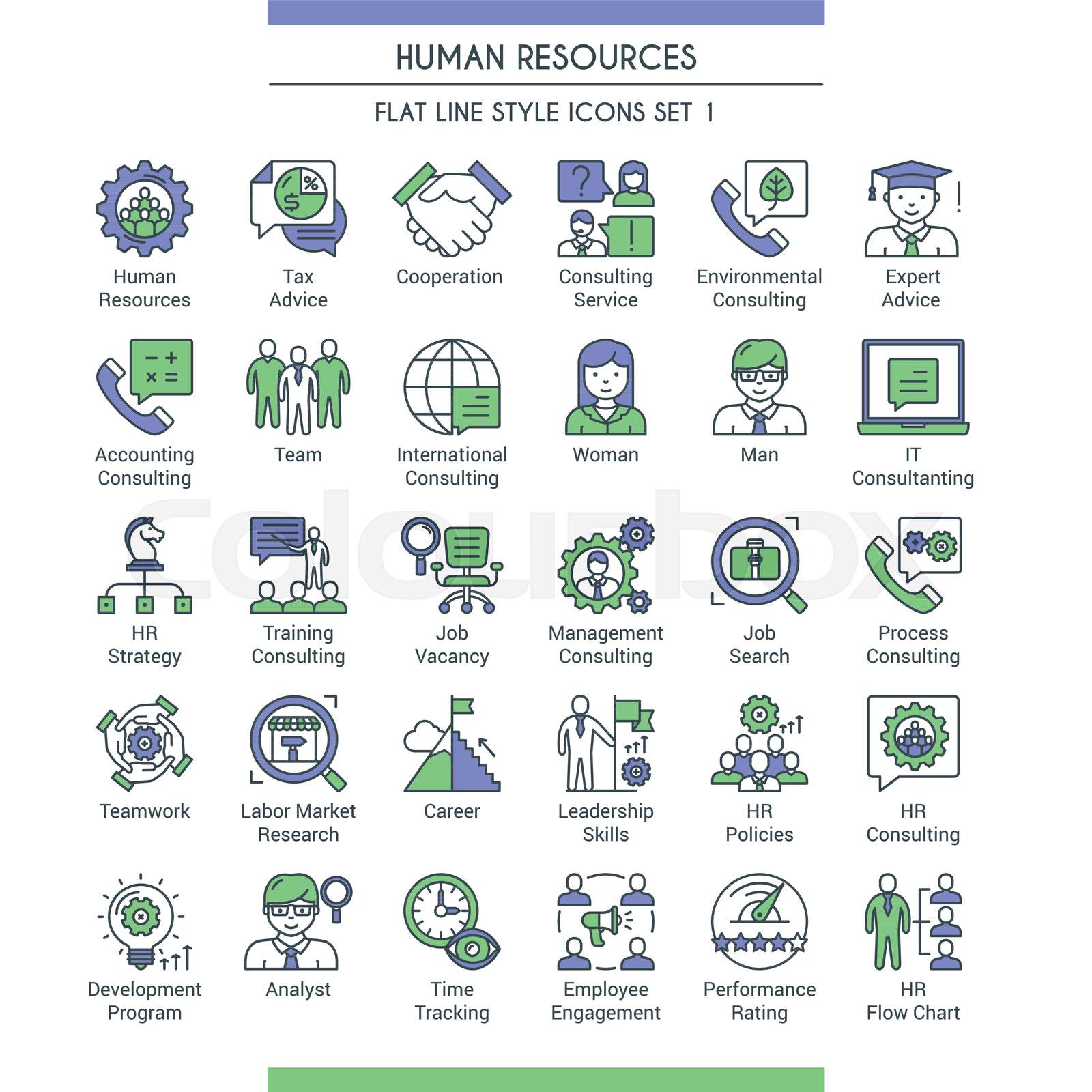 hr icons set 1 | Stock vector | Colourbox