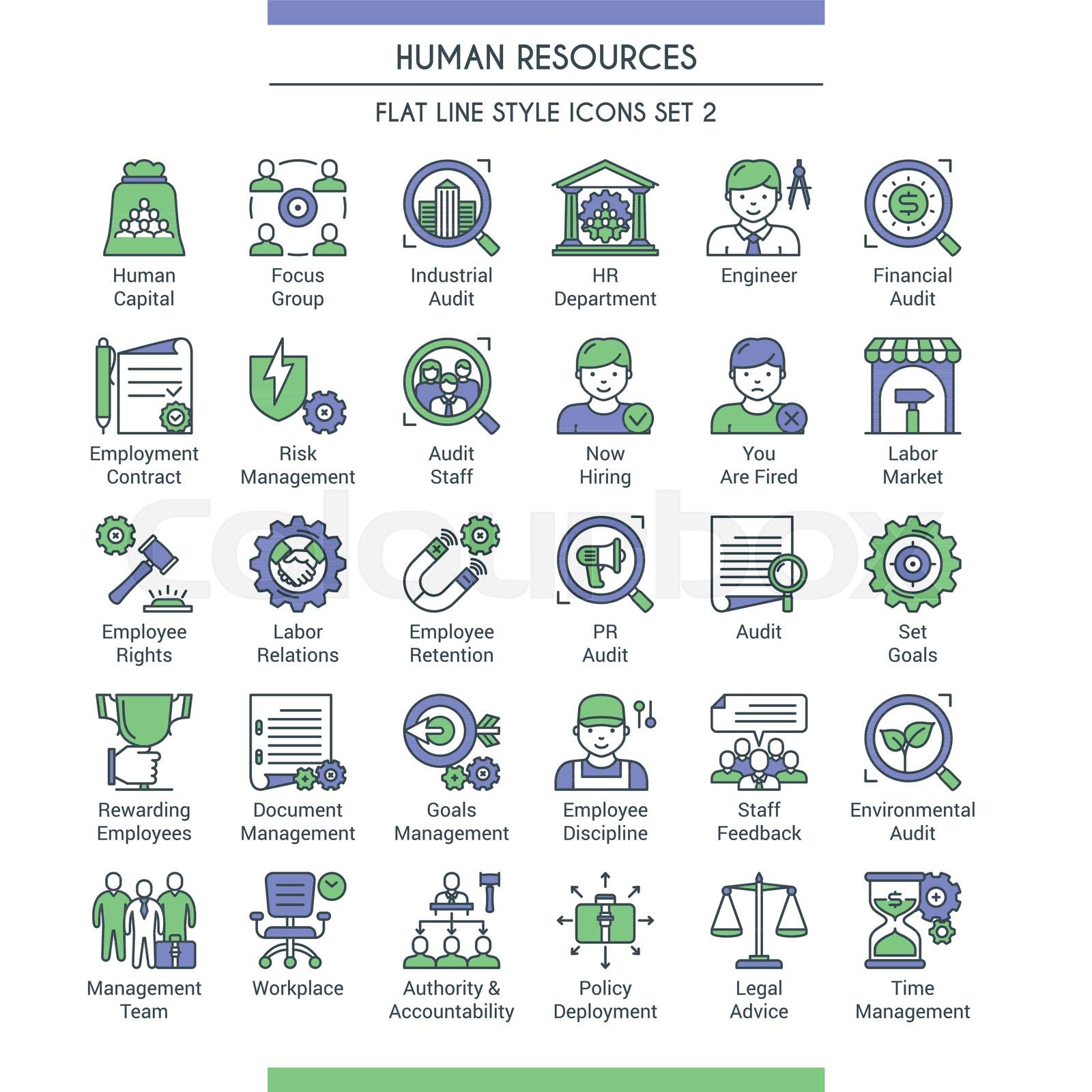 hr icons set 2 | Stock vector | Colourbox