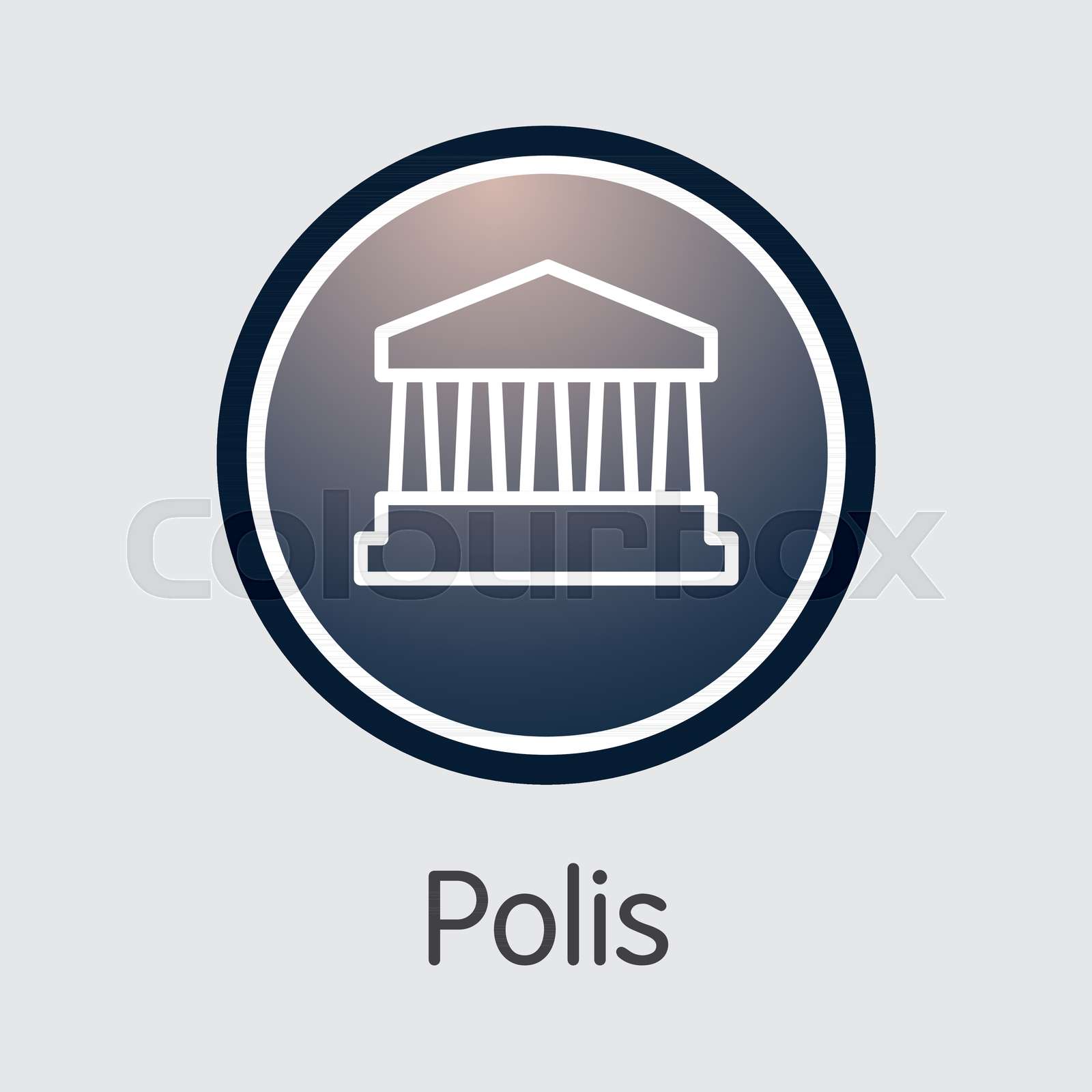 Polis Virtual Currency - Vector Graphic Symbol. | Stock vector | Colourbox