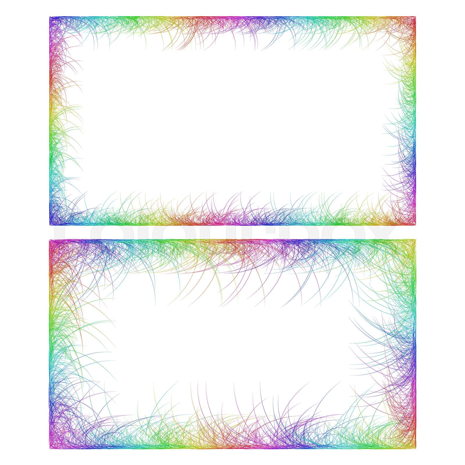 Business card border templates in rainbow colors | Stock vector | Colourbox