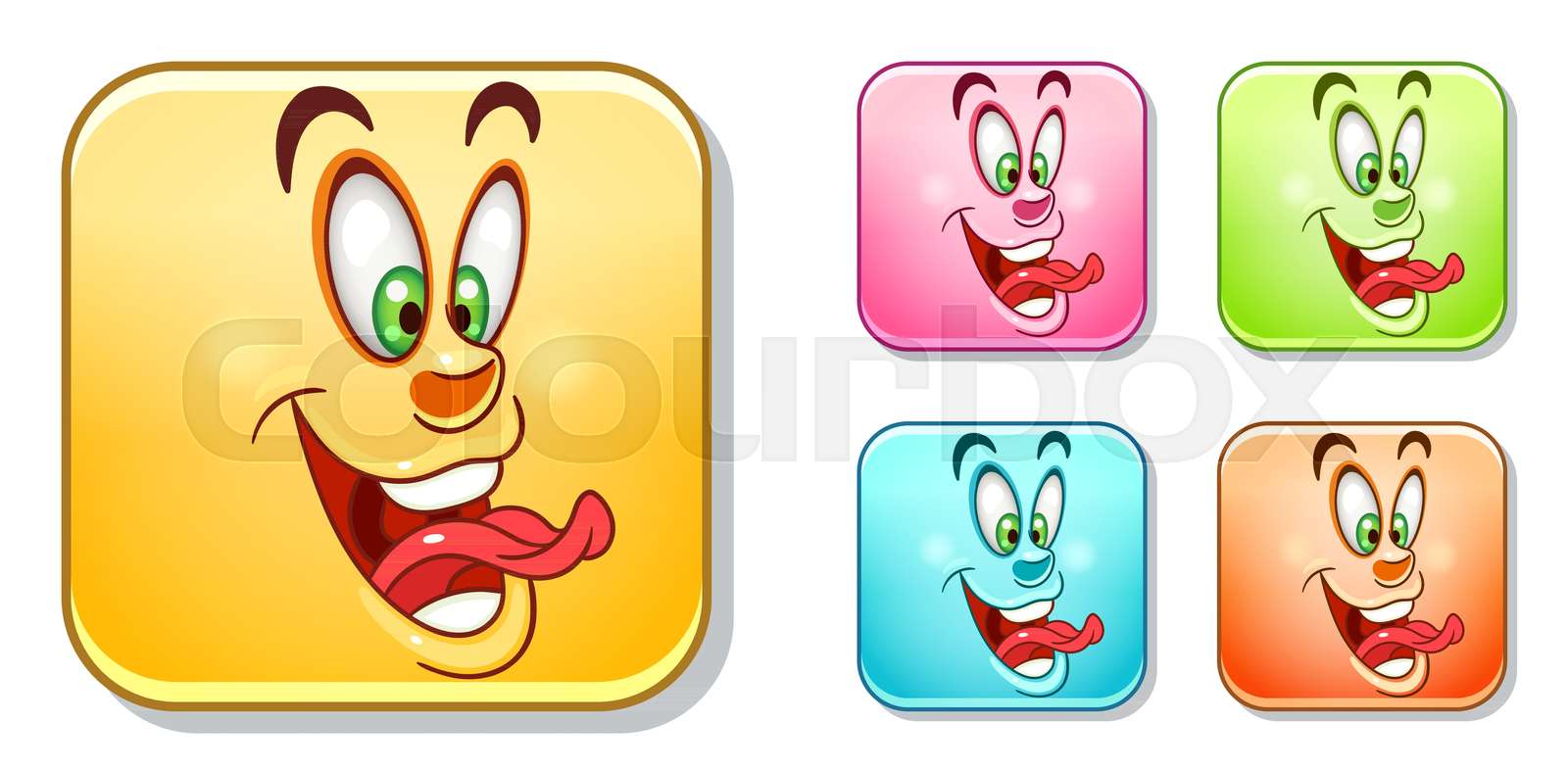 Hot spicy Emoticons Collection | Stock vector | Colourbox