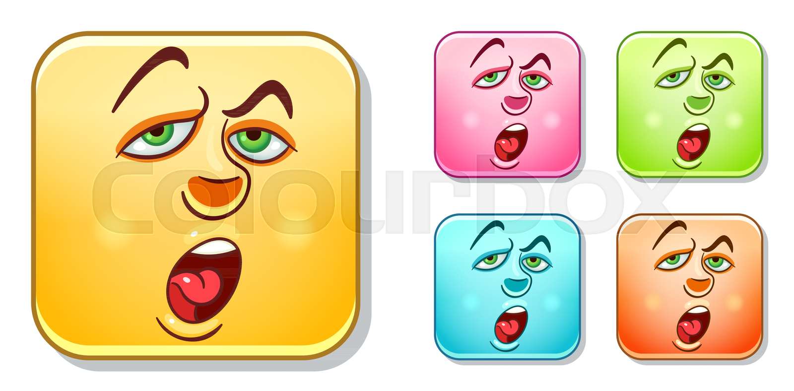 Bored Emoticons Collection | Stock vector | Colourbox