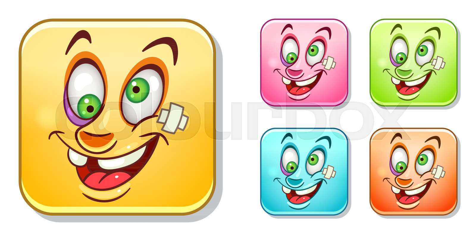 syg, smiley, ansigt | Stock vektor | Colourbox